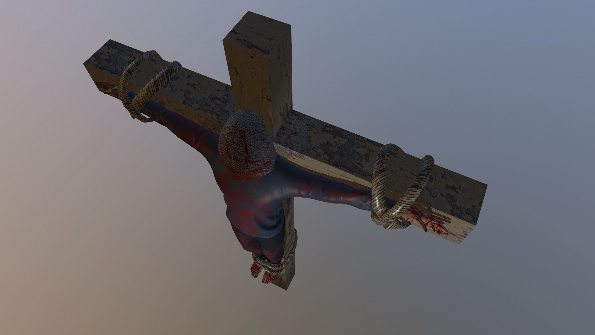3D model crucified dead man VR / AR / low-poly | CGTrader