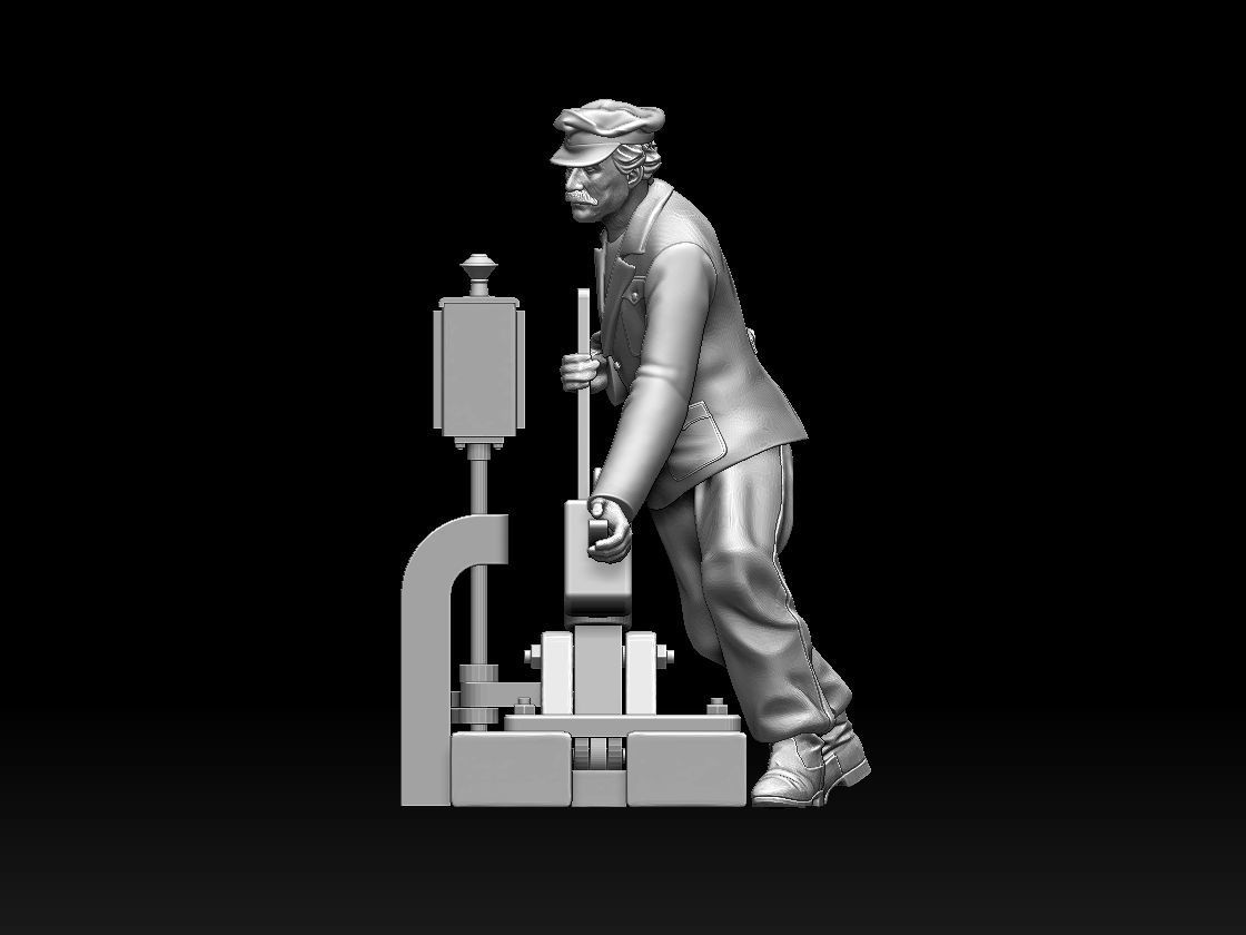 staff railway 3D model 3D printable | CGTrader