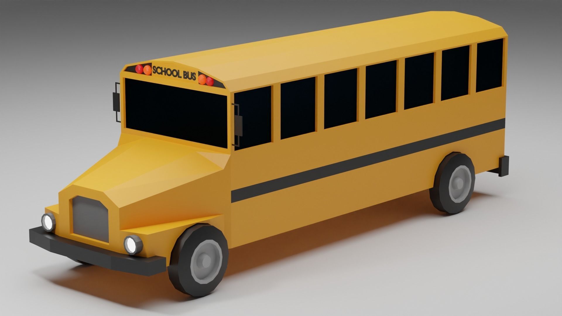 3D model school bus VR / AR / low-poly | CGTrader