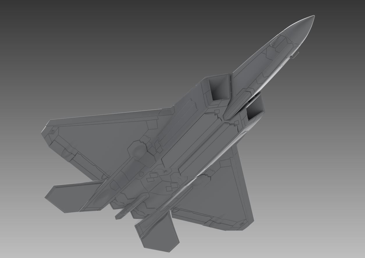 f22 Raptor Scale model 3D model 3D printable | CGTrader