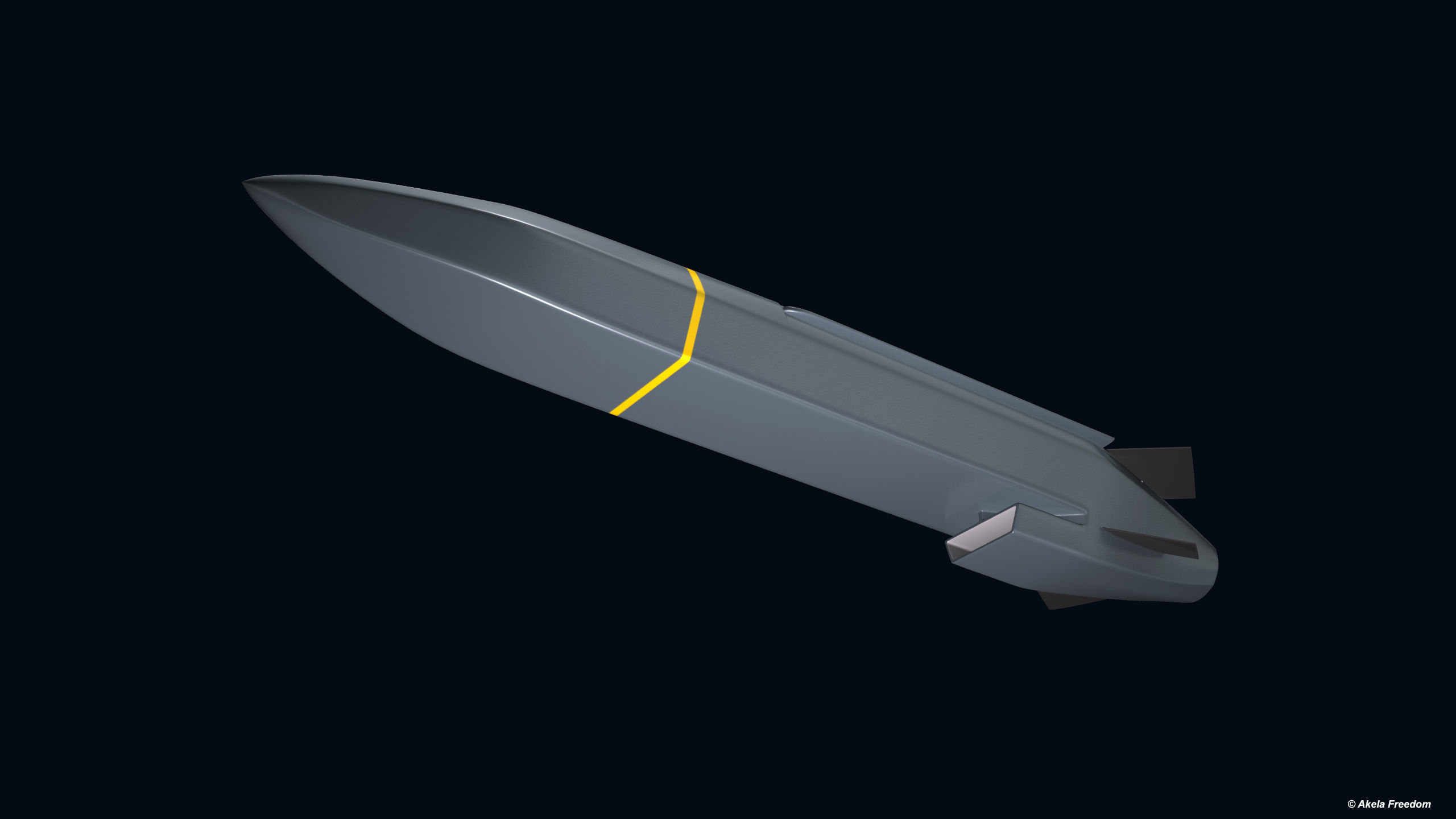 Type 12 Surface-to-Ship Missile 3D model animated | CGTrader