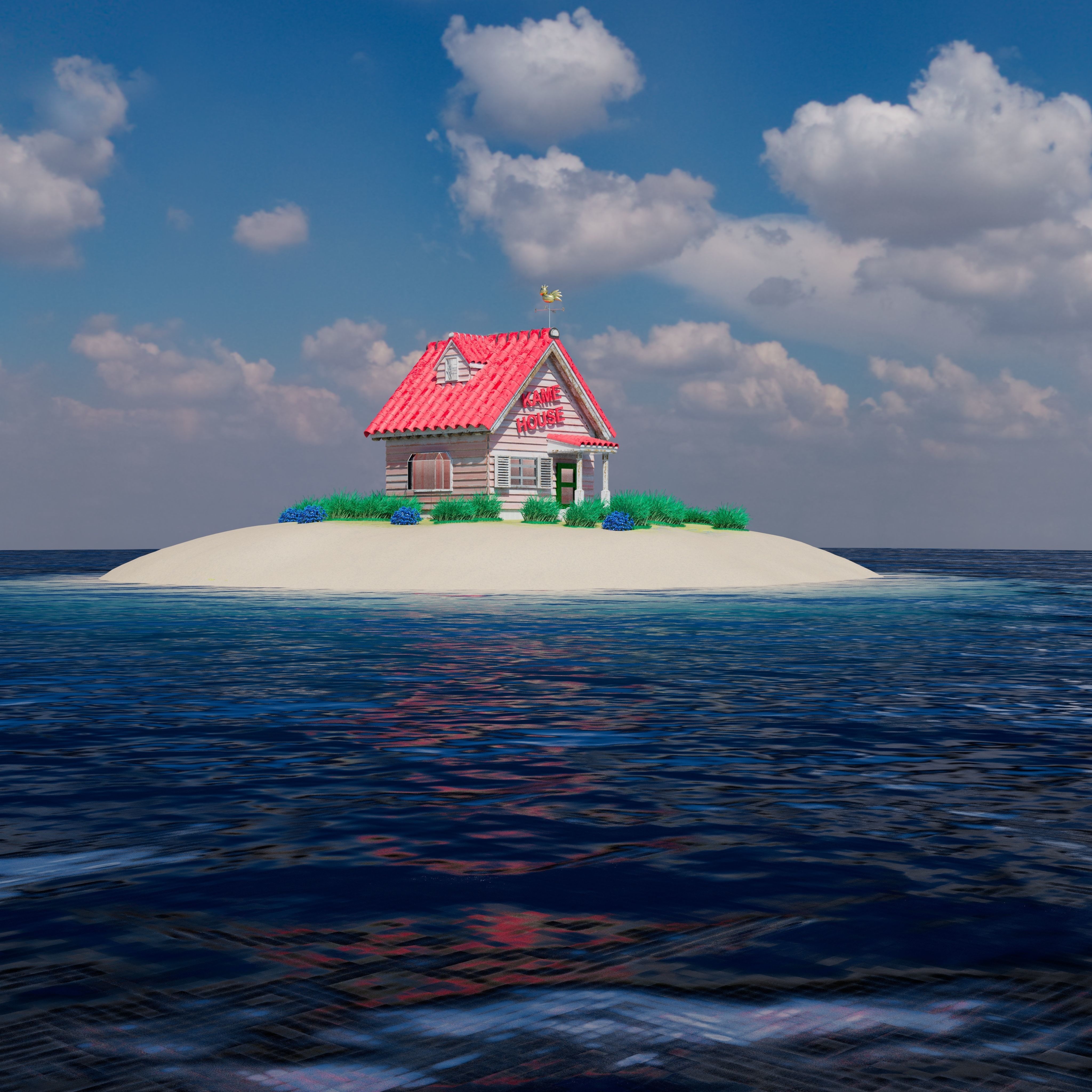 Dragonball Kame House 3D Model free 3D model animated | CGTrader
