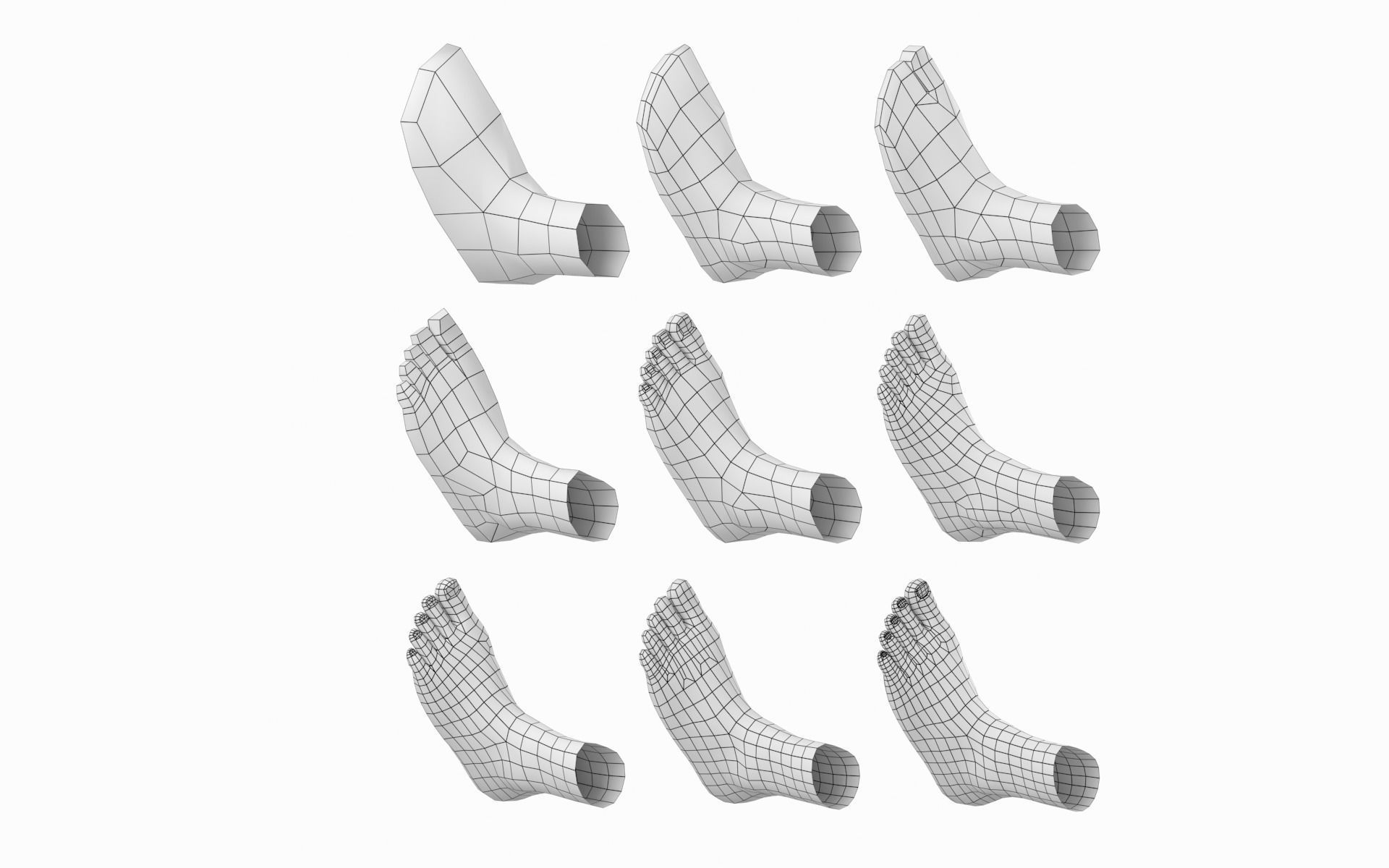 Foot Base Mesh Kit 3D model | CGTrader
