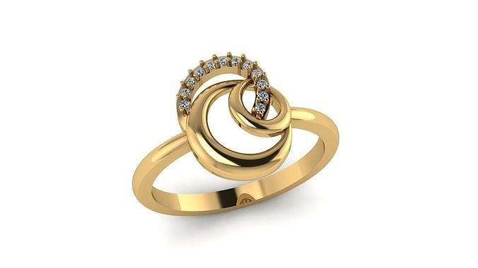 Jewelry Diamond Ring 3D Print Model 3D model 3D printable | CGTrader