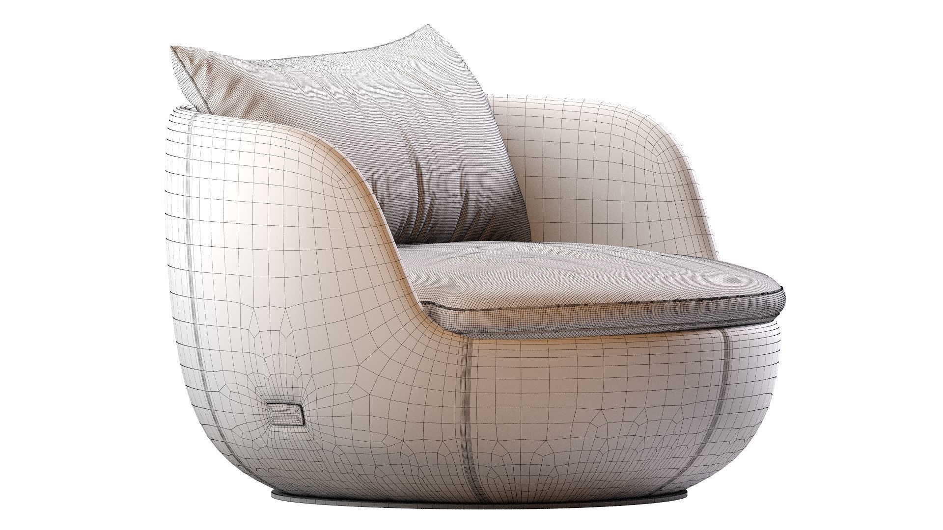 Bart Swivel Lounge Chair 3D model | CGTrader