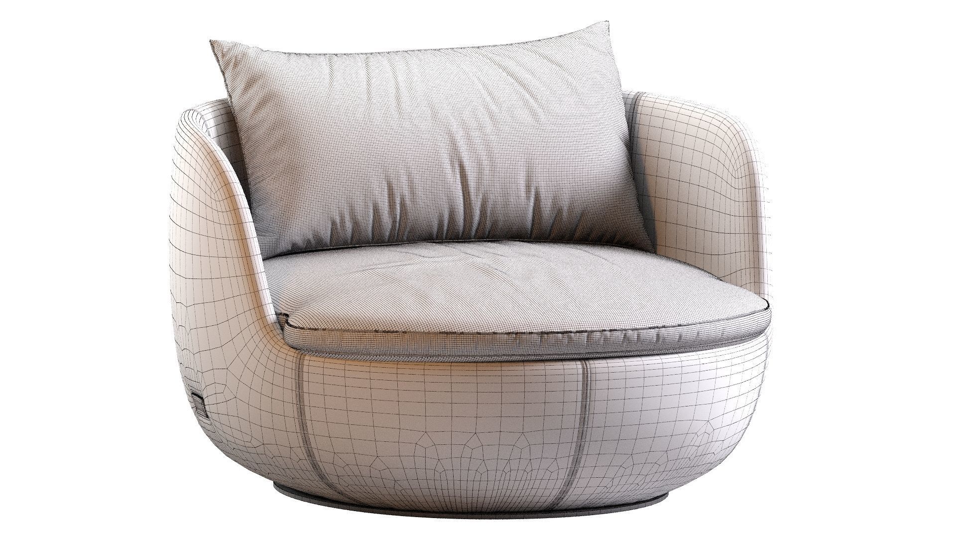 Bart Swivel Lounge Chair 3D model | CGTrader