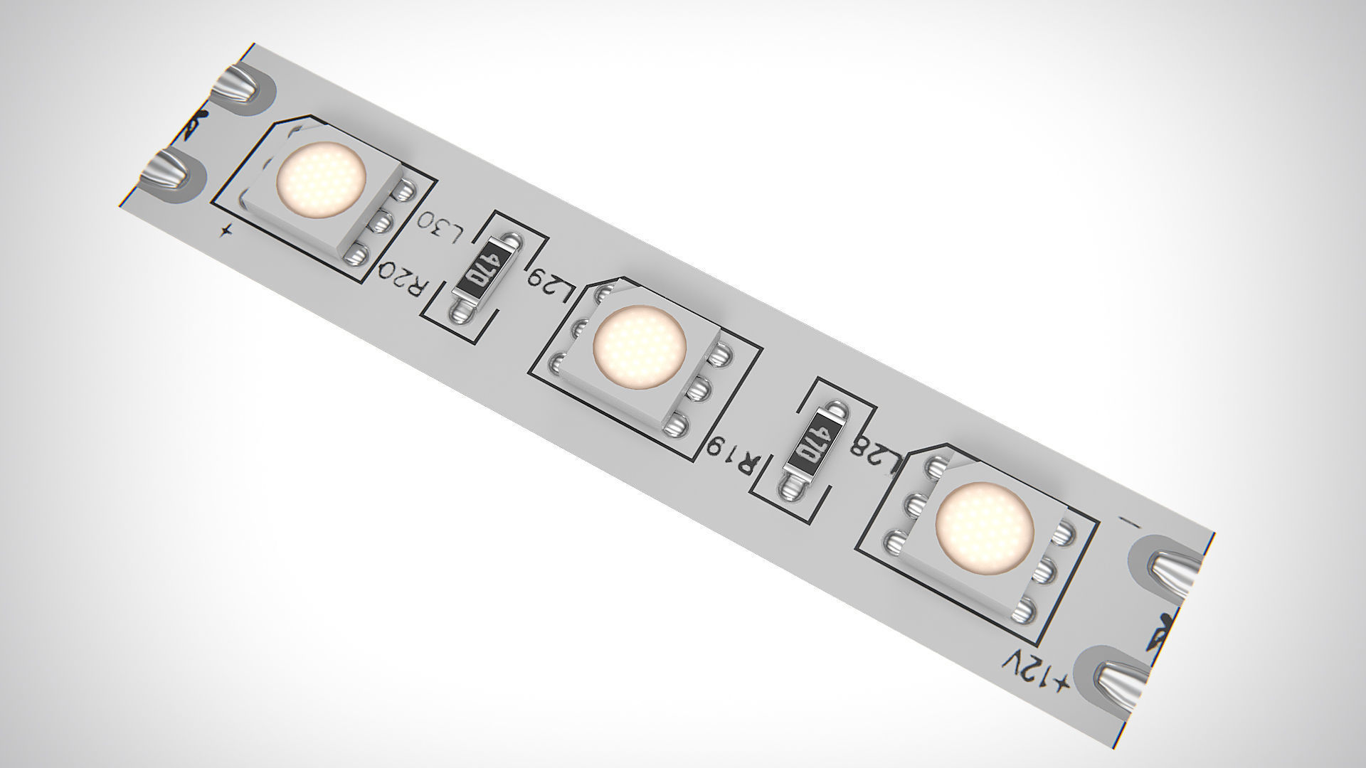 3D model LED Strip Light PBR VR / AR / low-poly | CGTrader