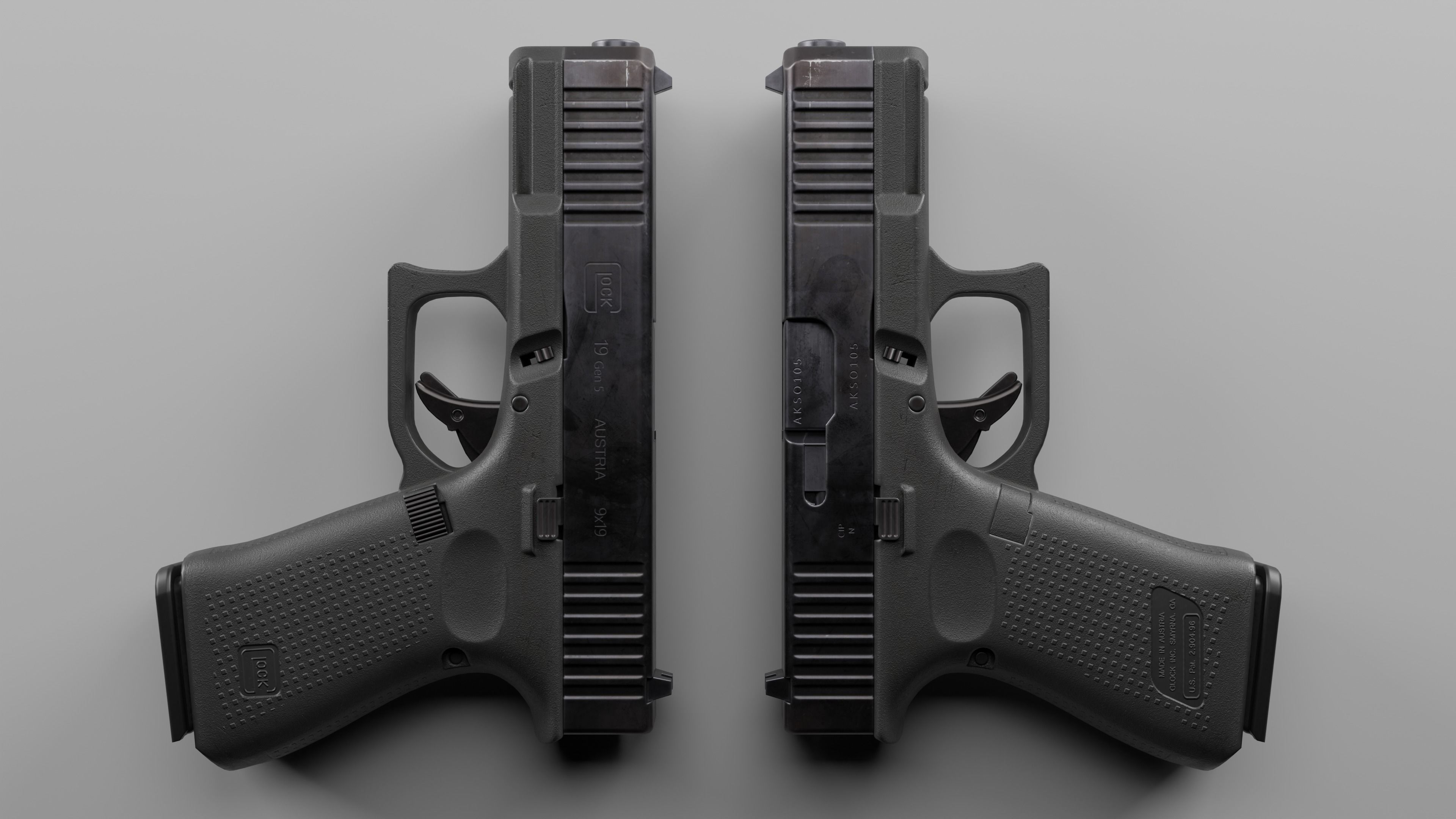 3D model Glock 19 and Textures VR / AR / low-poly | CGTrader