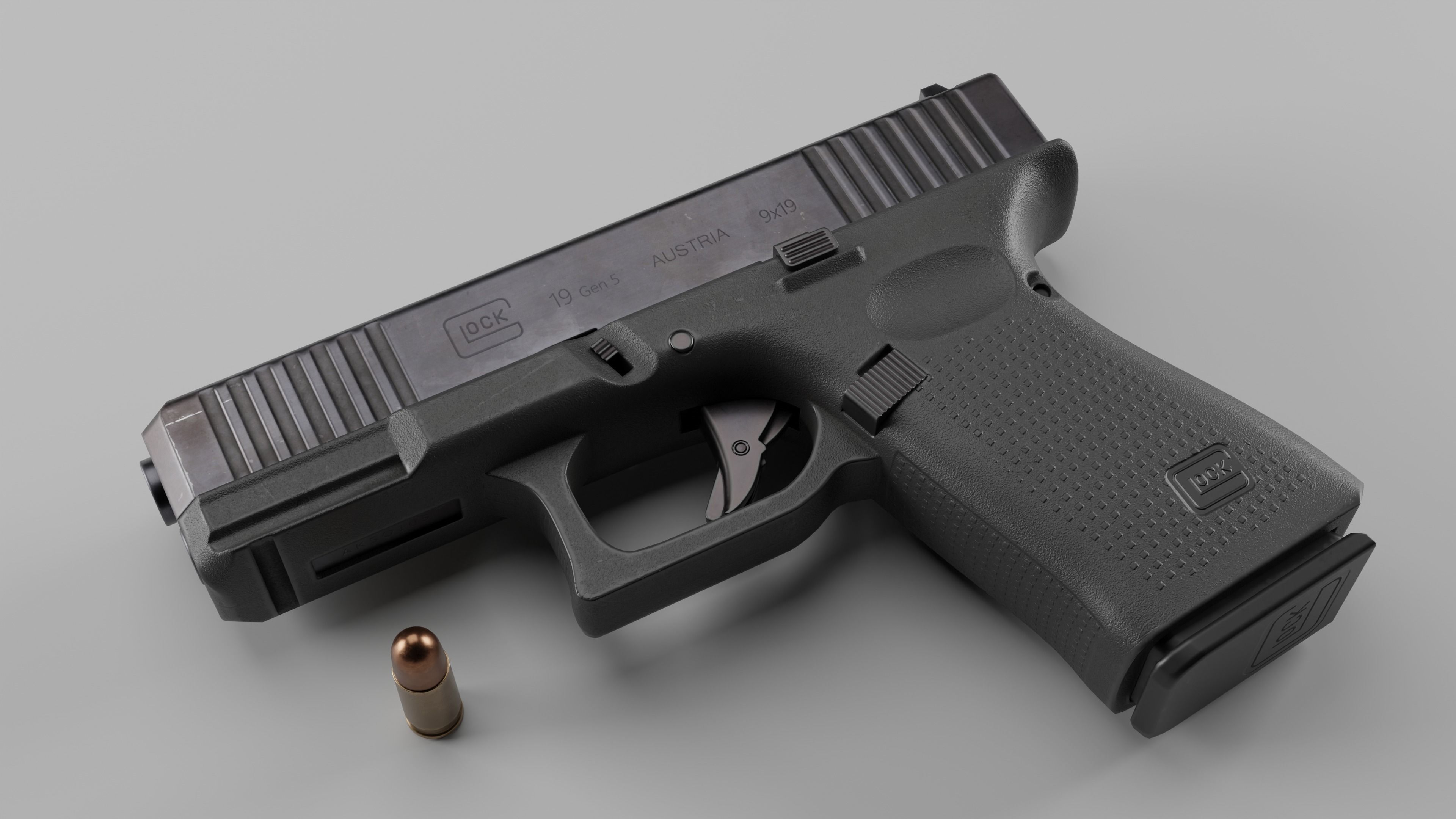 3D model Glock 19 and Textures VR / AR / low-poly | CGTrader