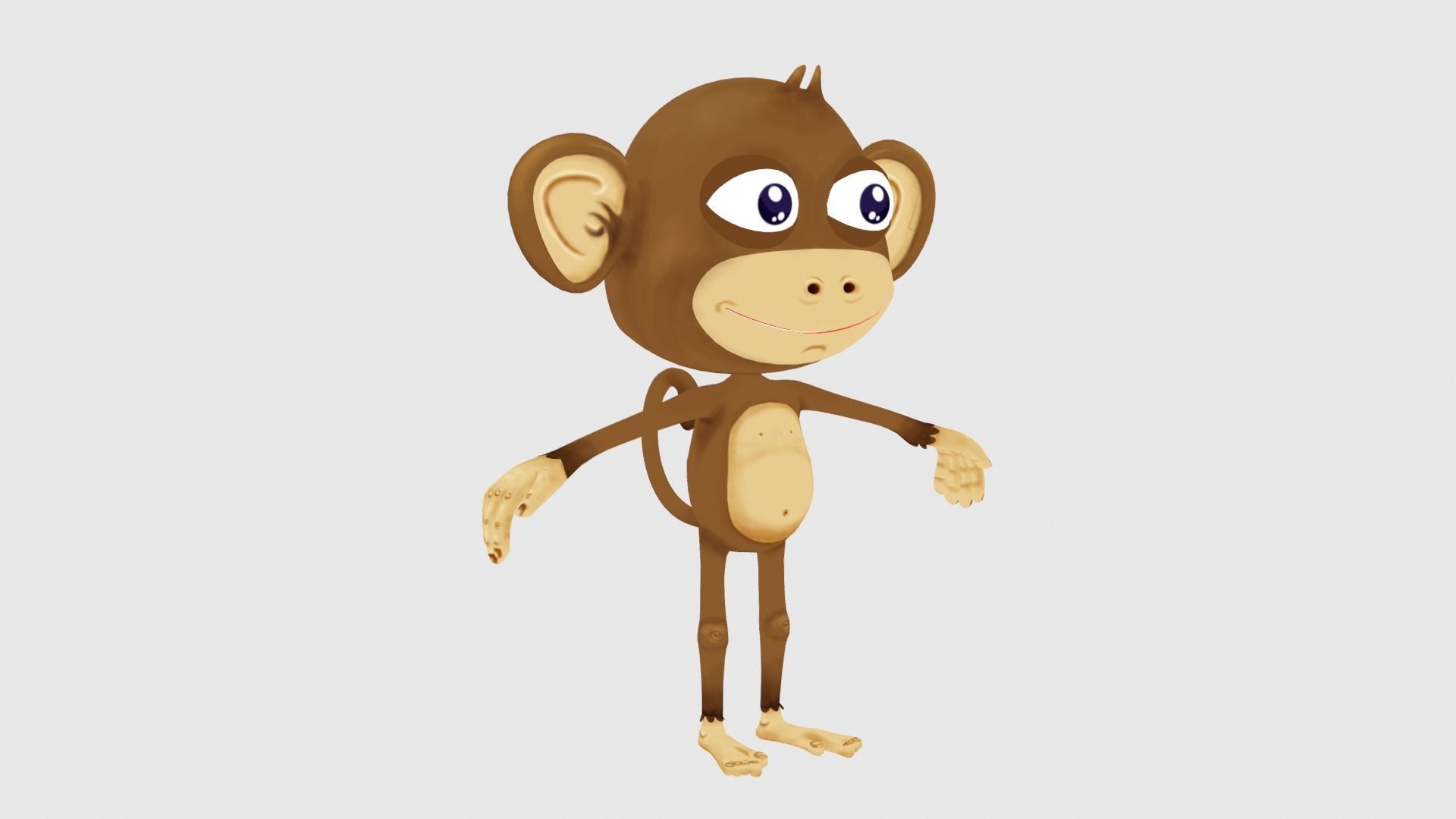 Monito - Chimpi 3D model rigged | CGTrader