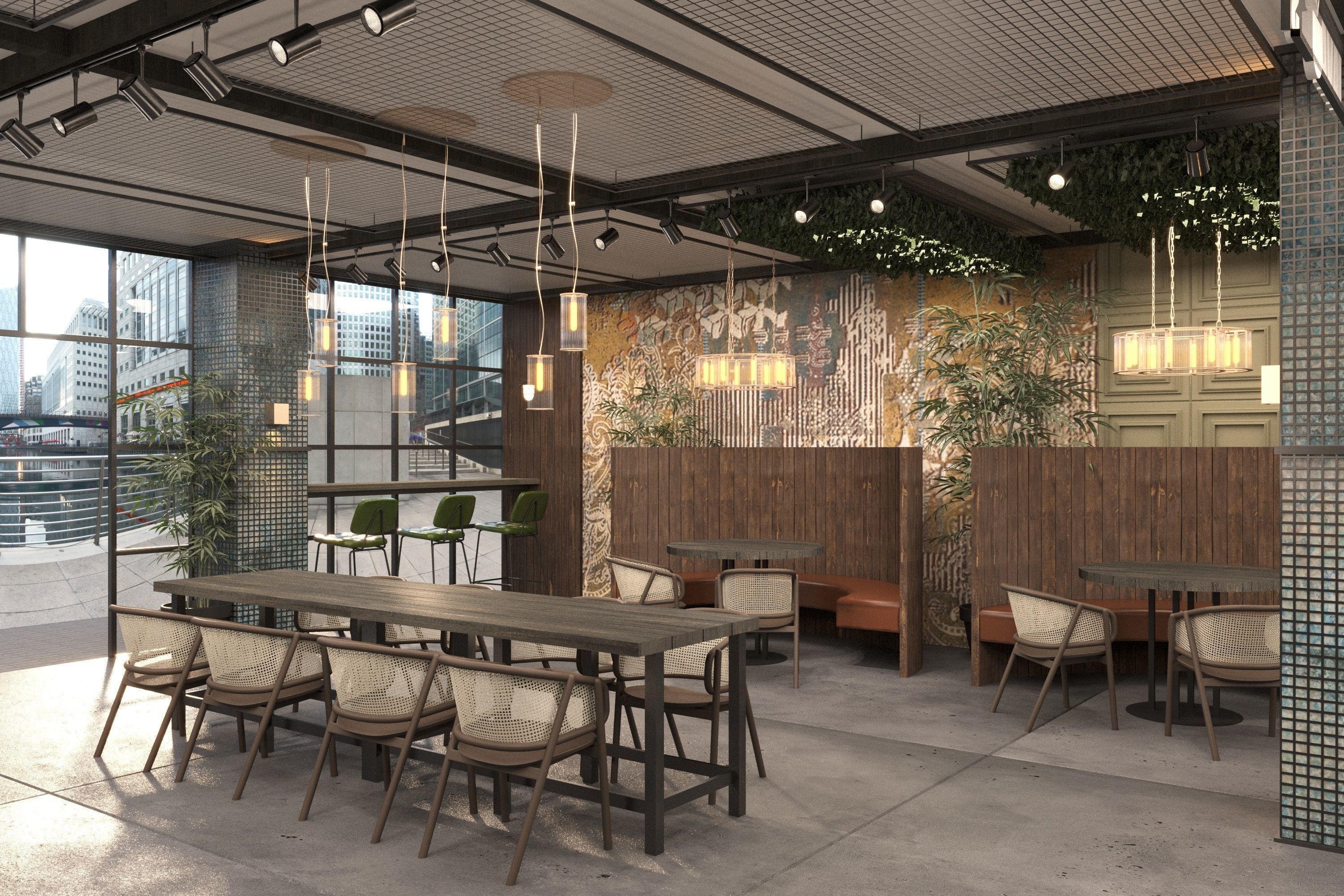 3D model RUSTIC VINTAGE CAFE VR / AR / low-poly | CGTrader