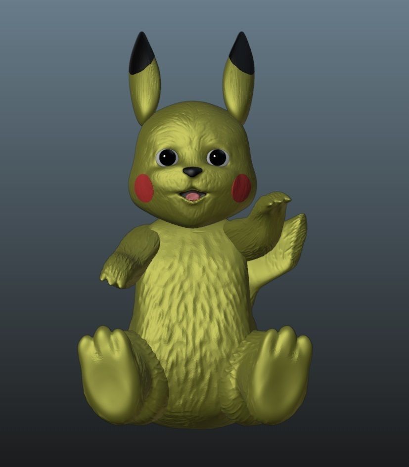Realistic Pikachu 3D model 3D printable | CGTrader