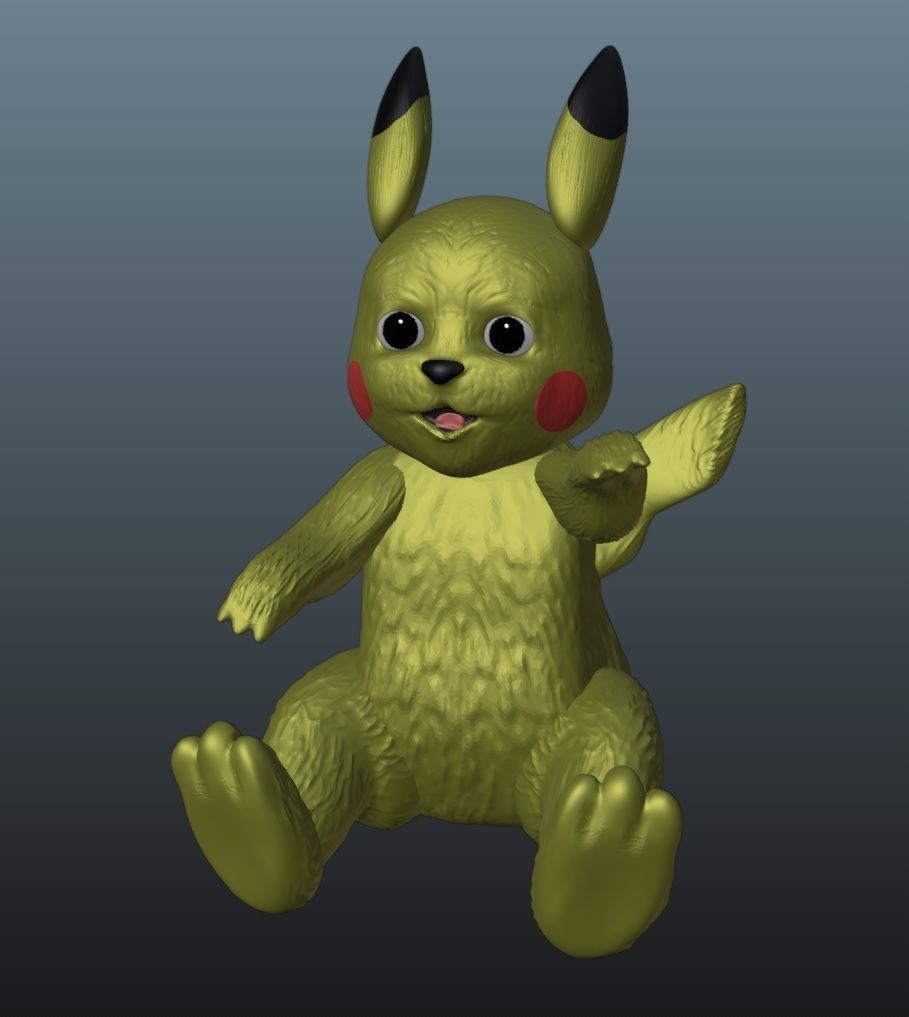 Realistic Pikachu 3D model 3D printable | CGTrader