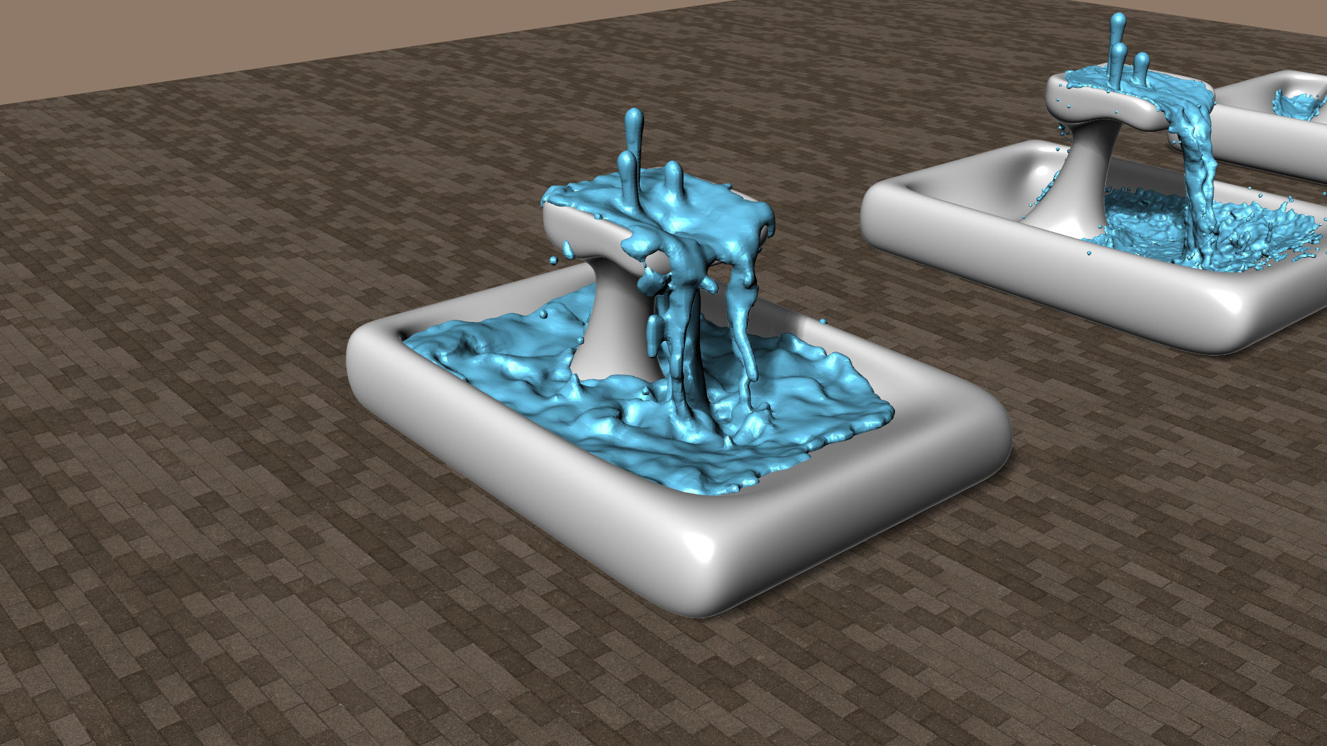Modern Smooth Fountains 3D model | CGTrader