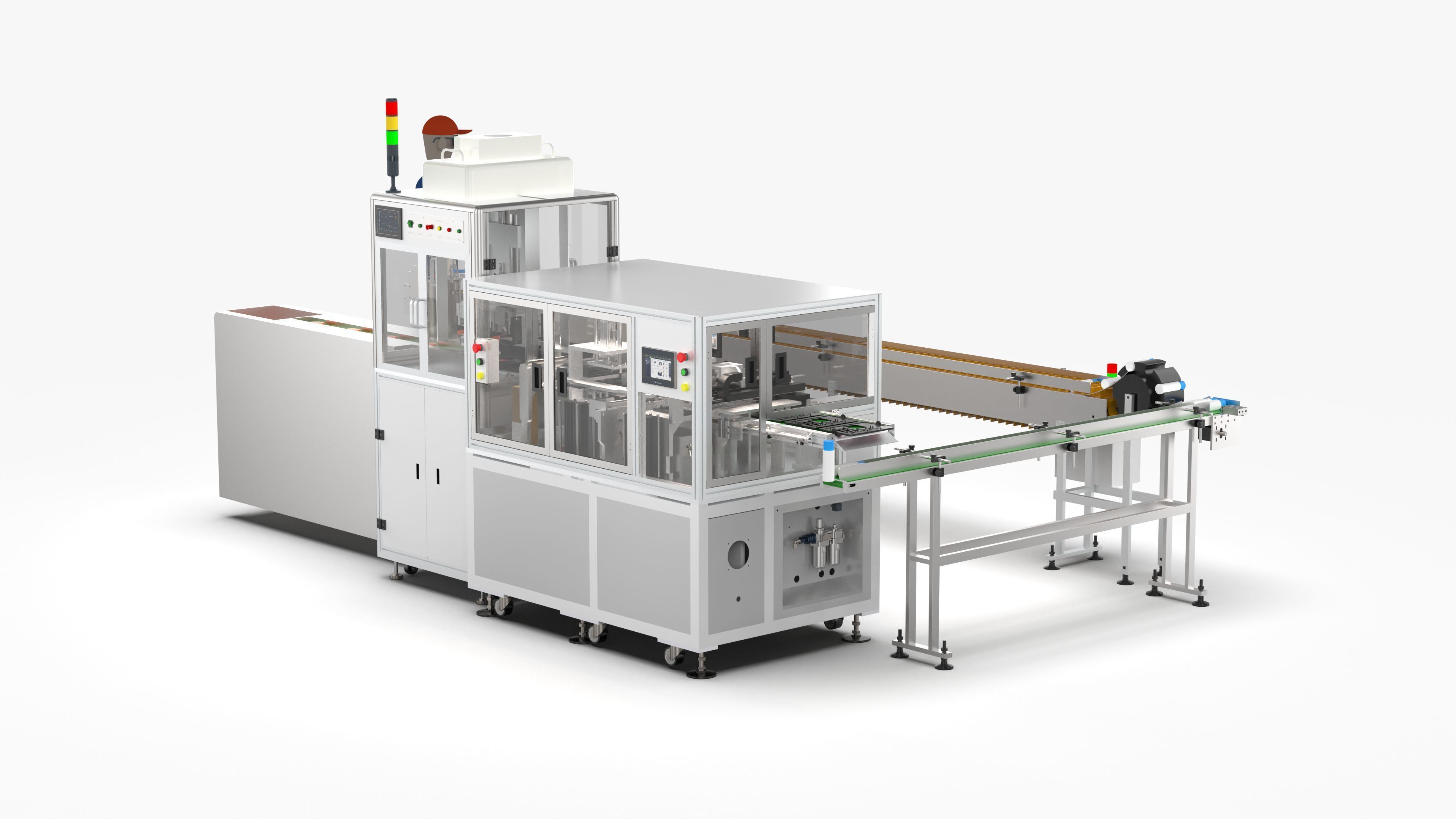 Automatic Candy Processing and Packaging Line 3D model | CGTrader