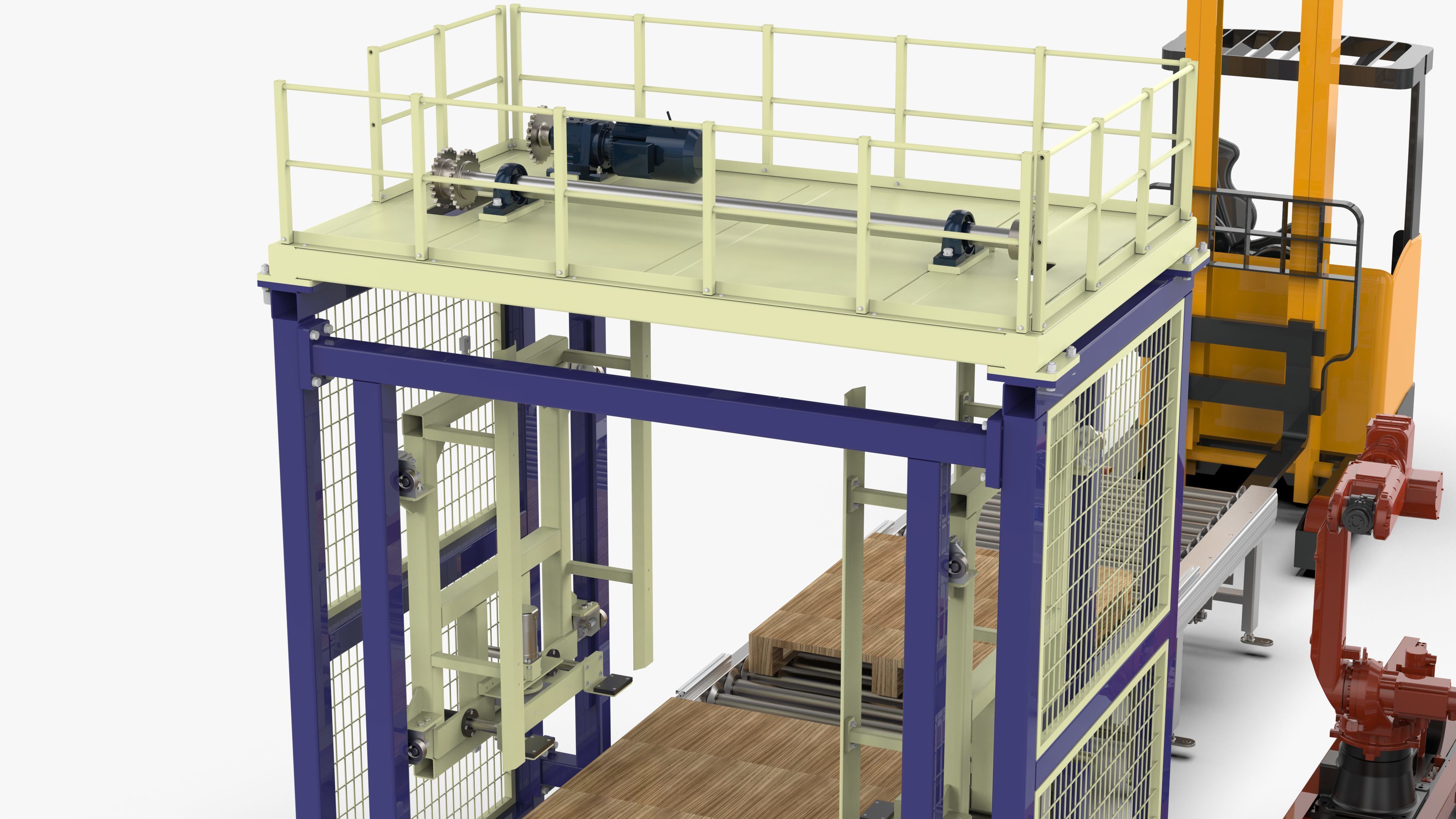 Automatic Cartons Packaging and Palletizing Machine 3D model | CGTrader