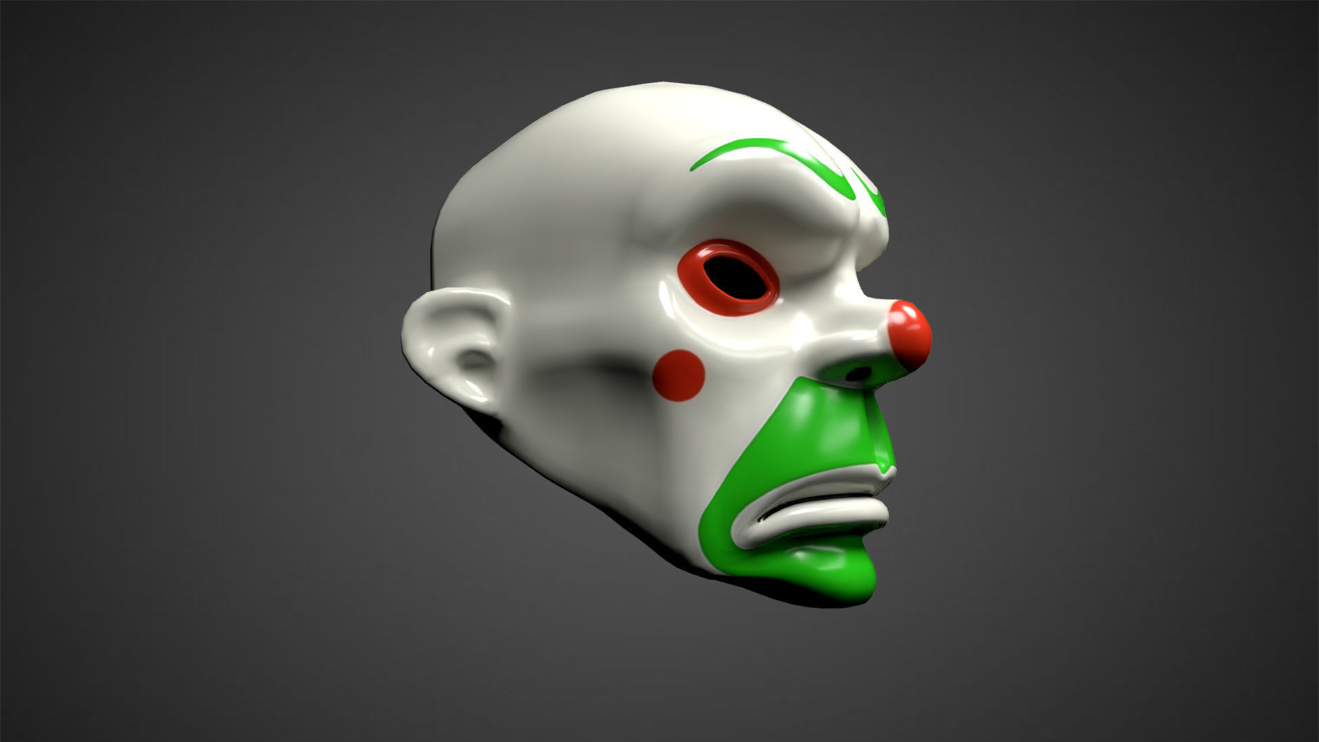 3D model Joker Mask Low Poly VR / AR / low-poly | CGTrader