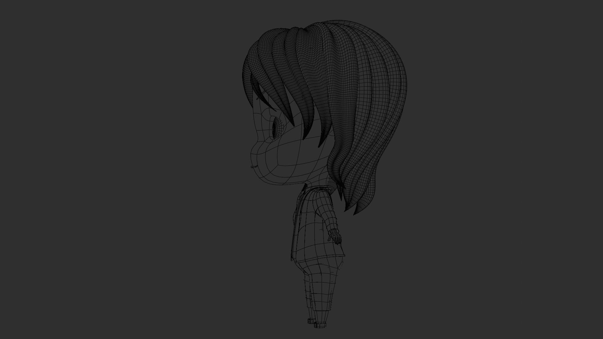 3D model Chibi Model of girl VR / AR / low-poly | CGTrader