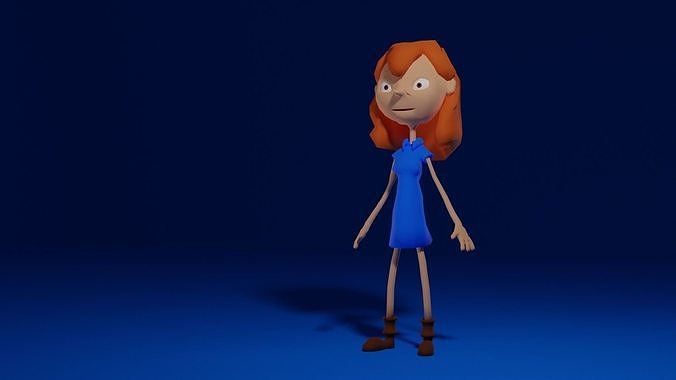 3D model Character Girl - Low Poly VR / AR / low-poly | CGTrader