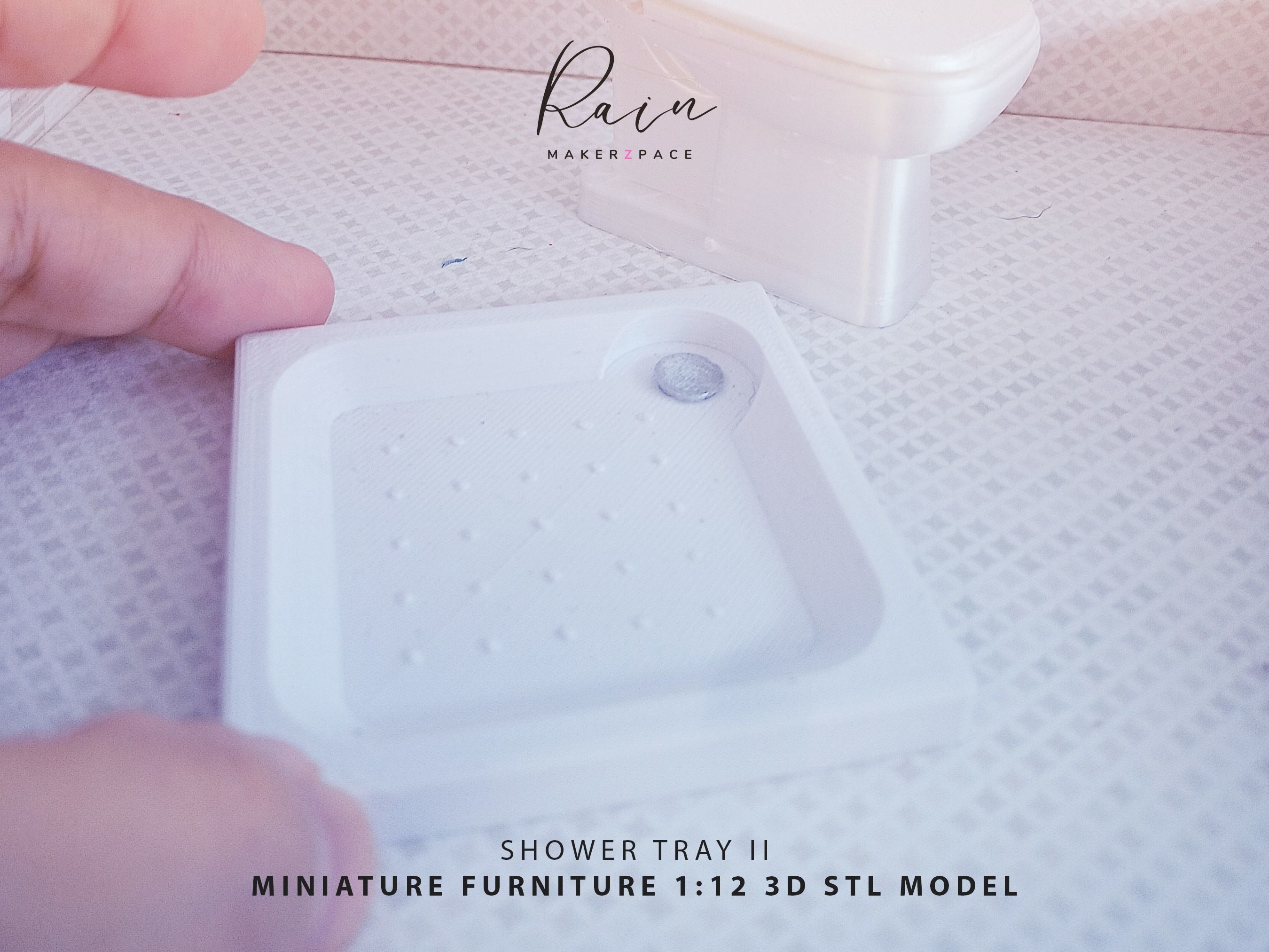 MINIATURE SHOWER TRAY II FOR 1 12 DOLLHOUSE 3D model 3D printable ...