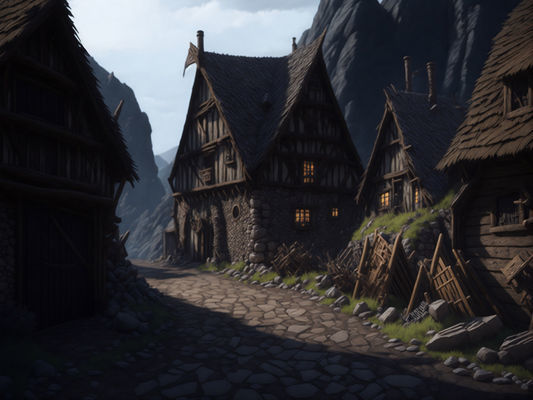 Old Village Image Backdrops Texture | CGTrader