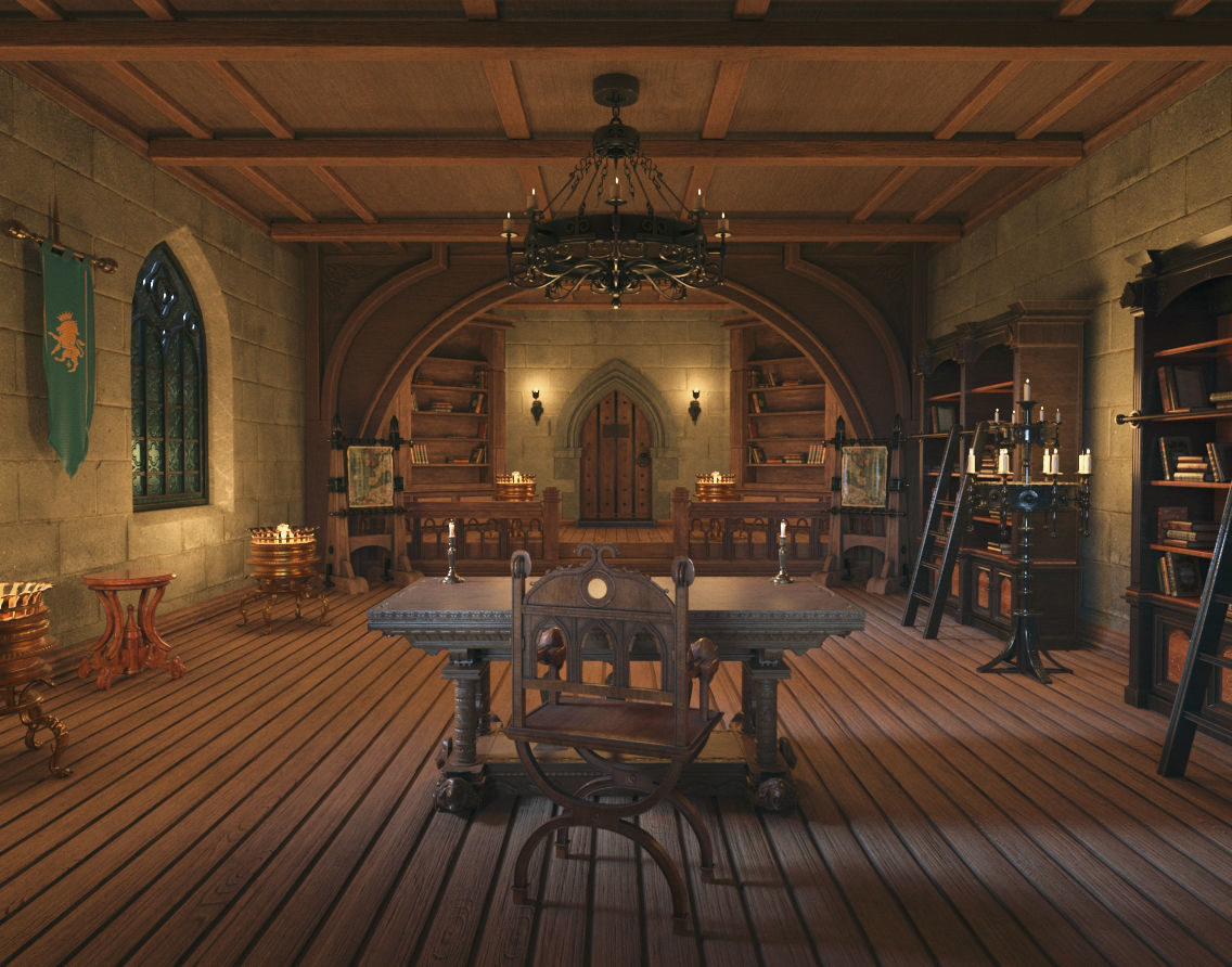 medieval interior 3D model | CGTrader