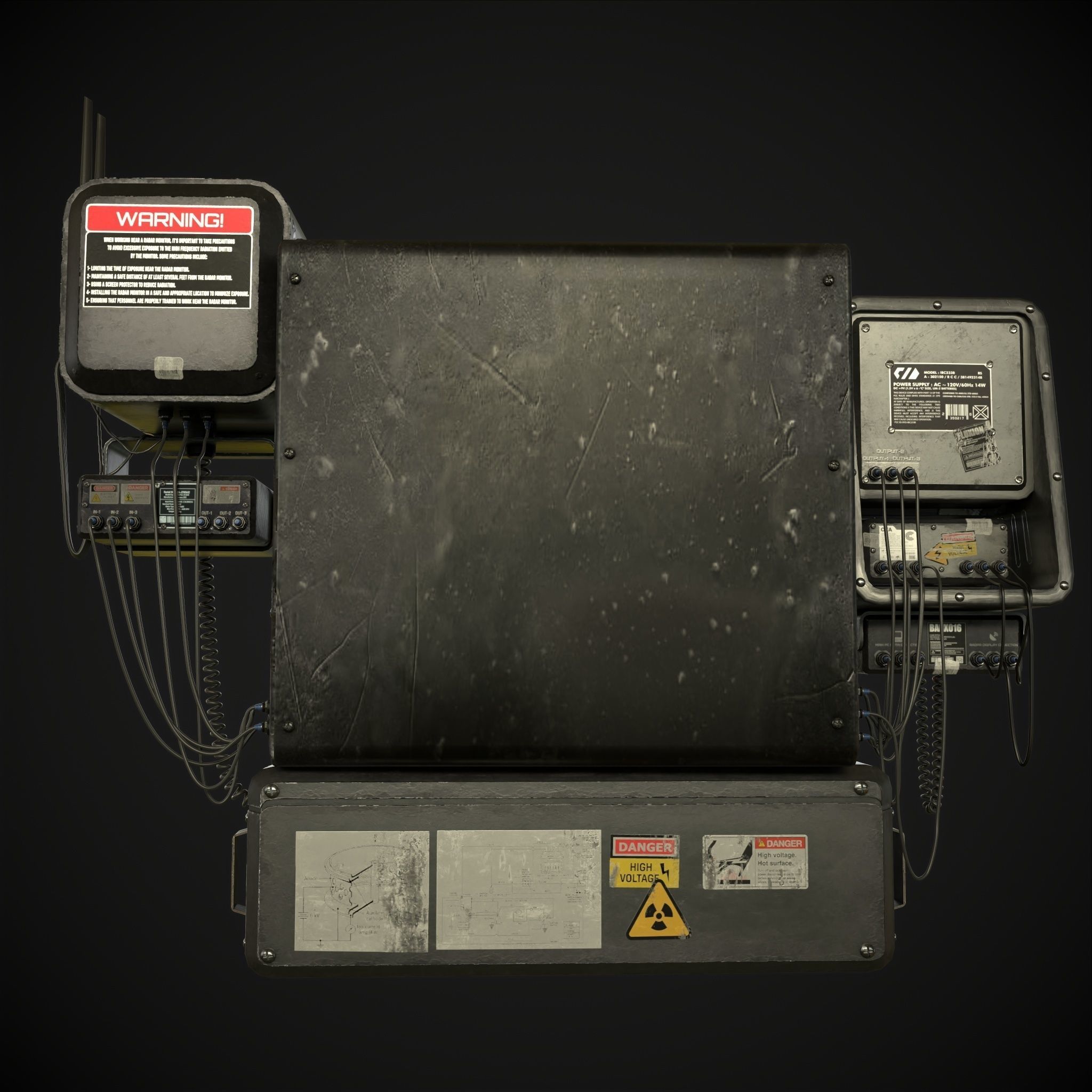 SCI FI RADAR COMPUTER 3D model 3D printable | CGTrader