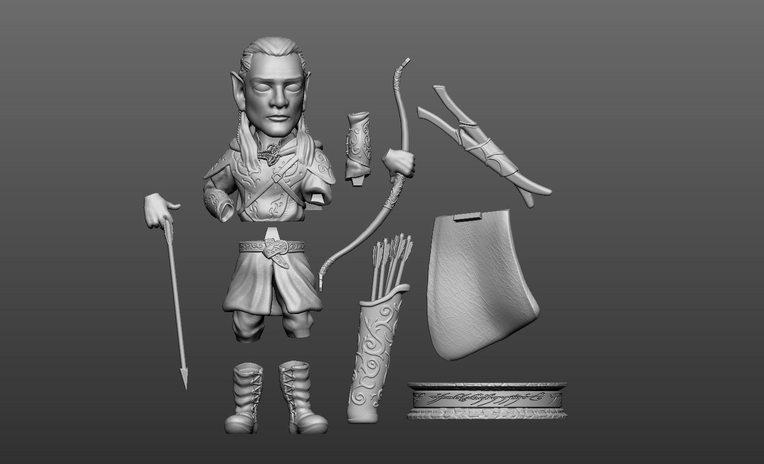 Legolas from Lord of the Rings - Cartoon Figure 3D model 3D printable ...