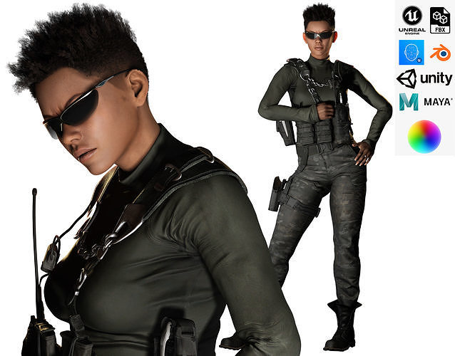 3D model Raven Steele -Warrior Queen of the Frontlin VR / AR / low-poly | CGTrader