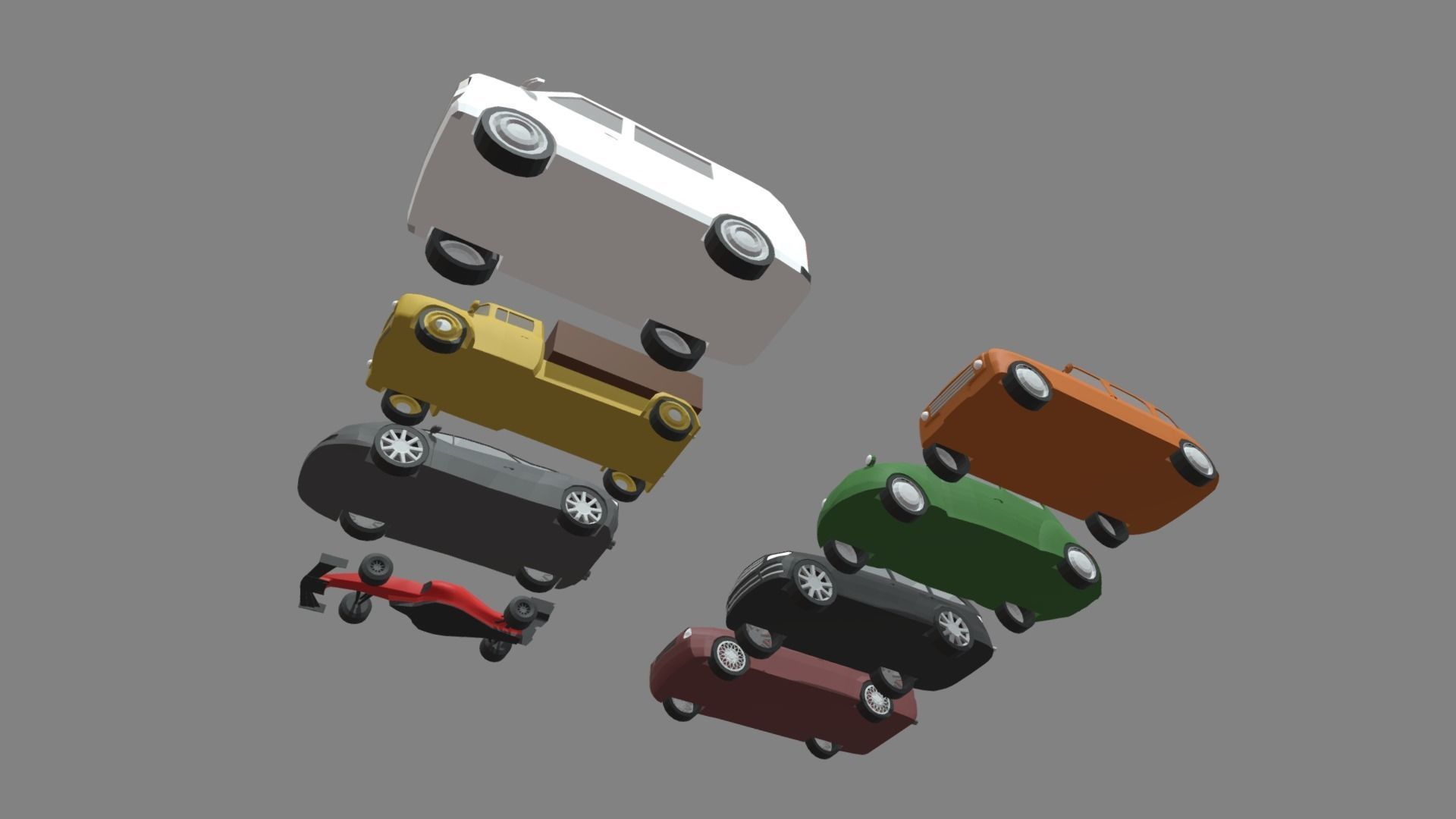 3D model Low Poly Cars Pack 01 VR / AR / low-poly | CGTrader