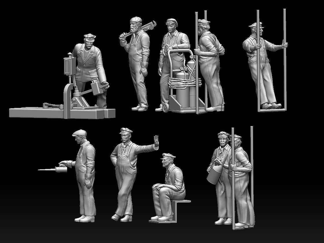 machinist and mechanic 3D model 3D printable | CGTrader