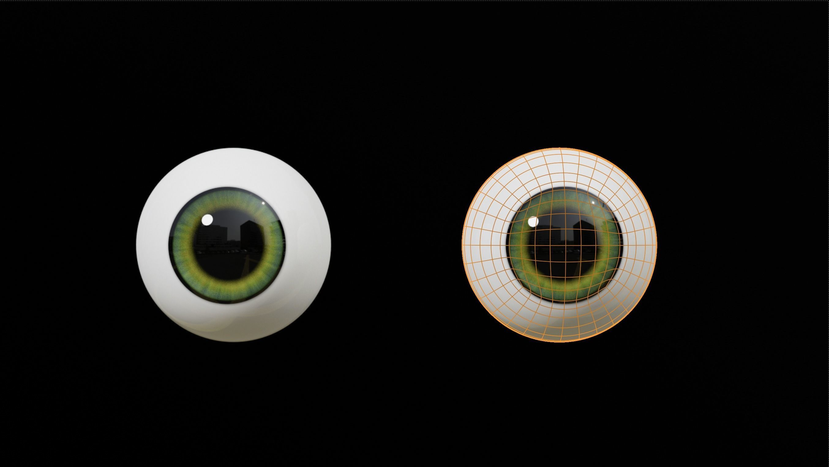 3D model Cartoon Green Eyes VR / AR / low-poly | CGTrader