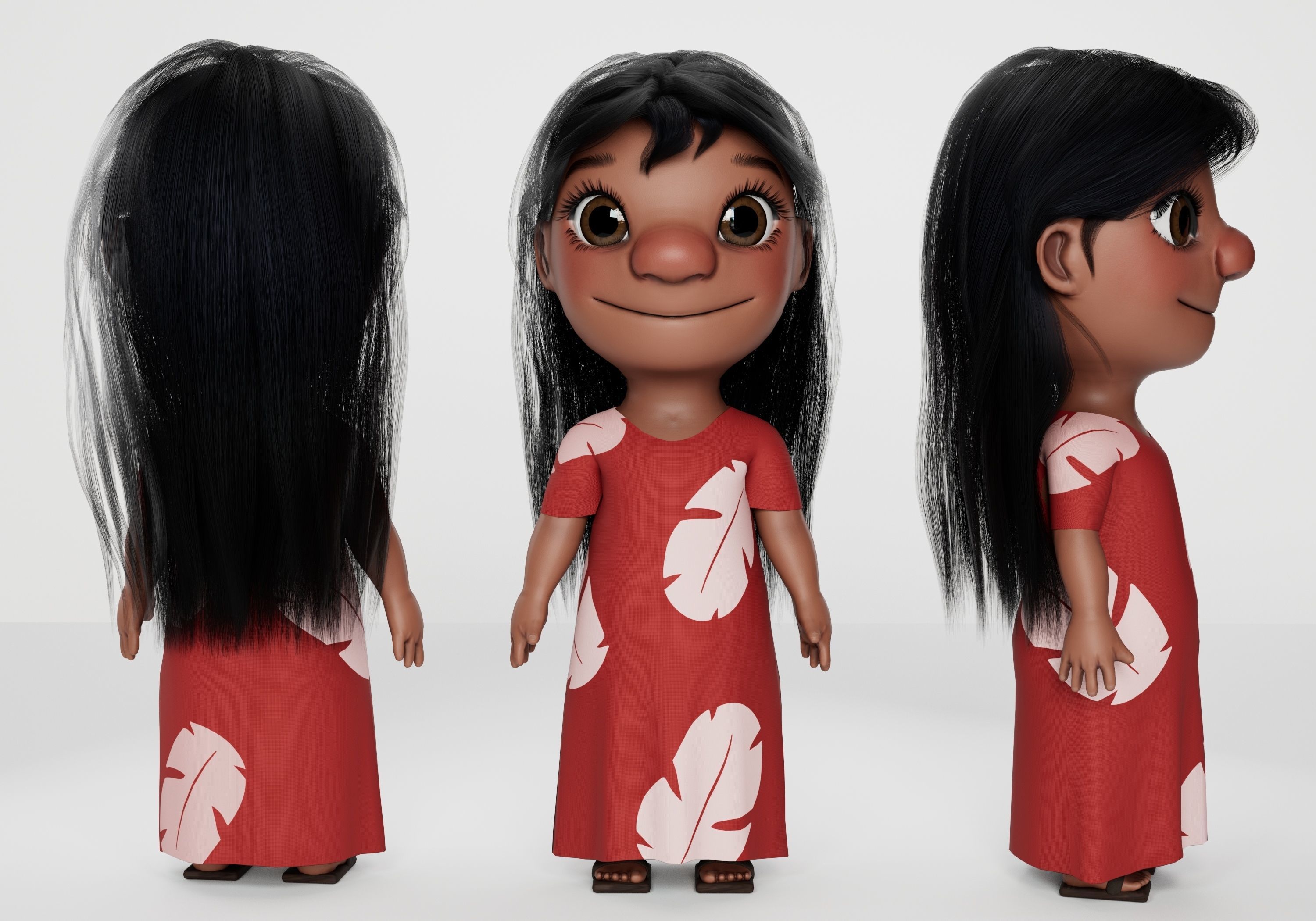 3D model Lilo from lilo and stitch cartoon VR / AR / low-poly | CGTrader