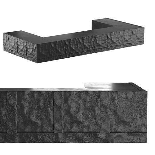 reception lobby desk rock 3D model | CGTrader