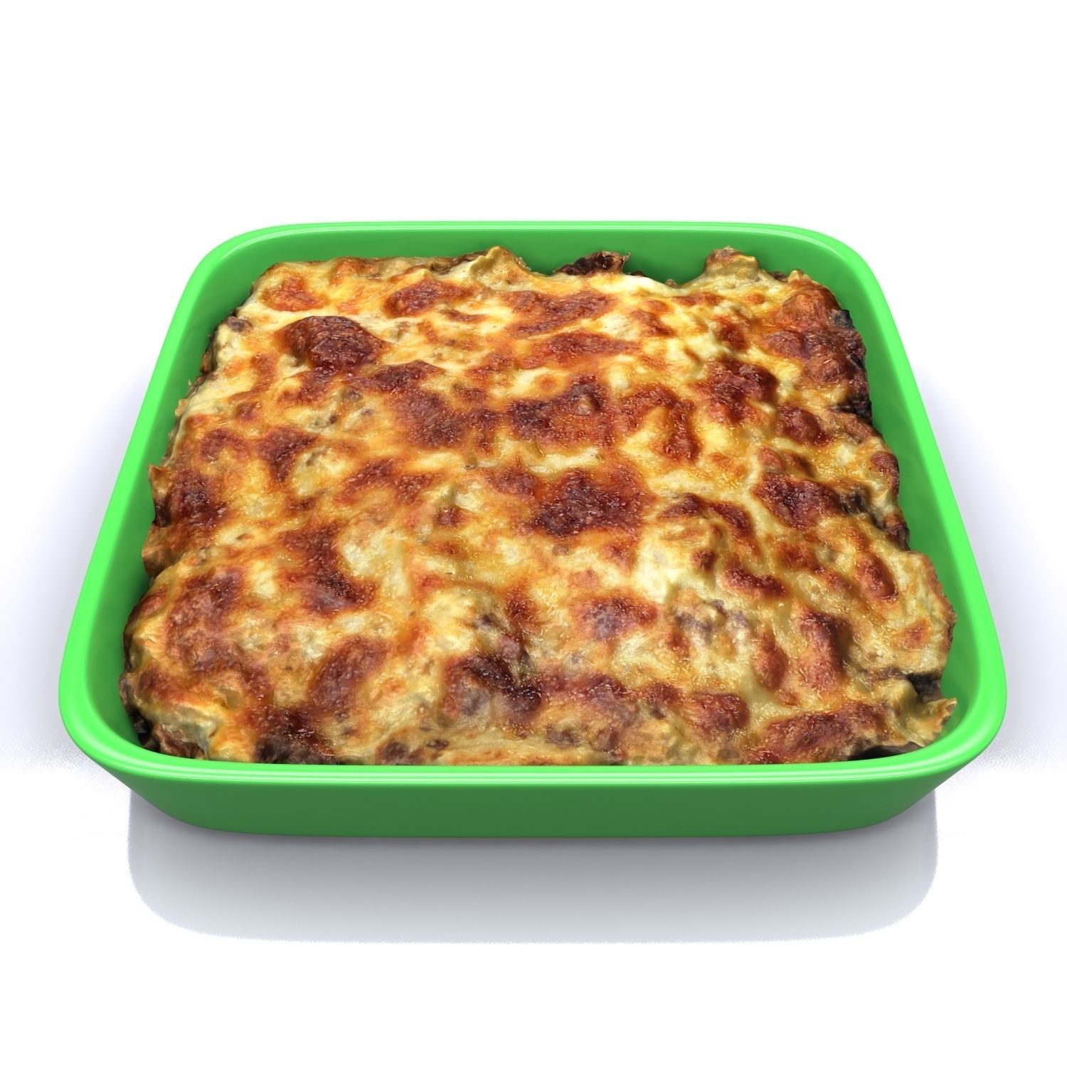 Lasagna cheesy in dish 3D model | CGTrader