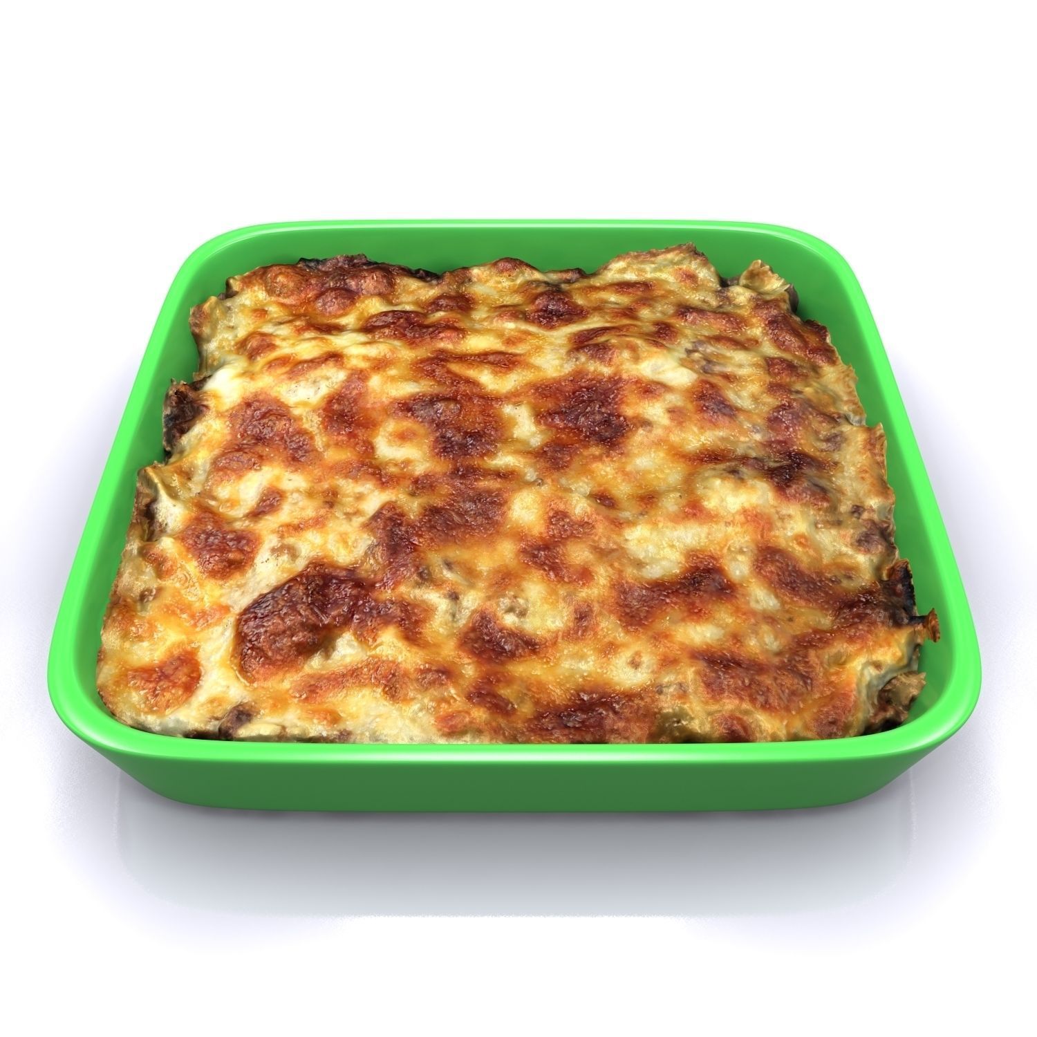 Lasagna cheesy in dish 3D model | CGTrader