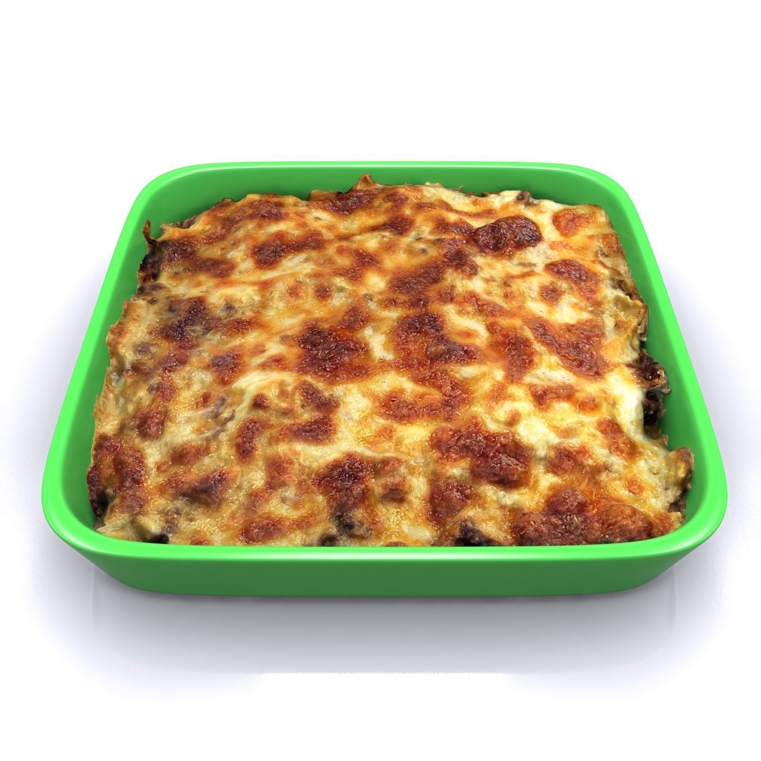 Lasagna cheesy in dish 3D model | CGTrader