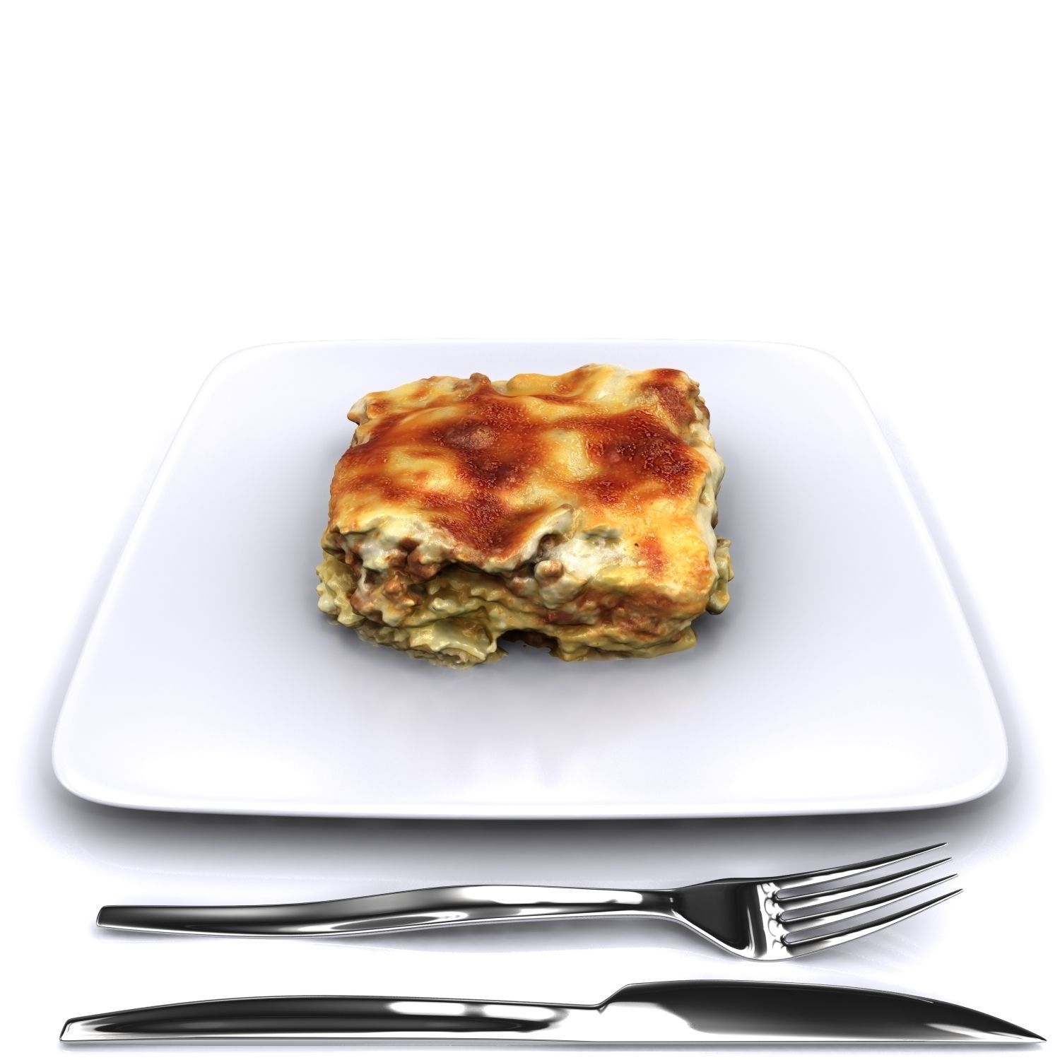 Lasagna cheesy in dish 3D model | CGTrader