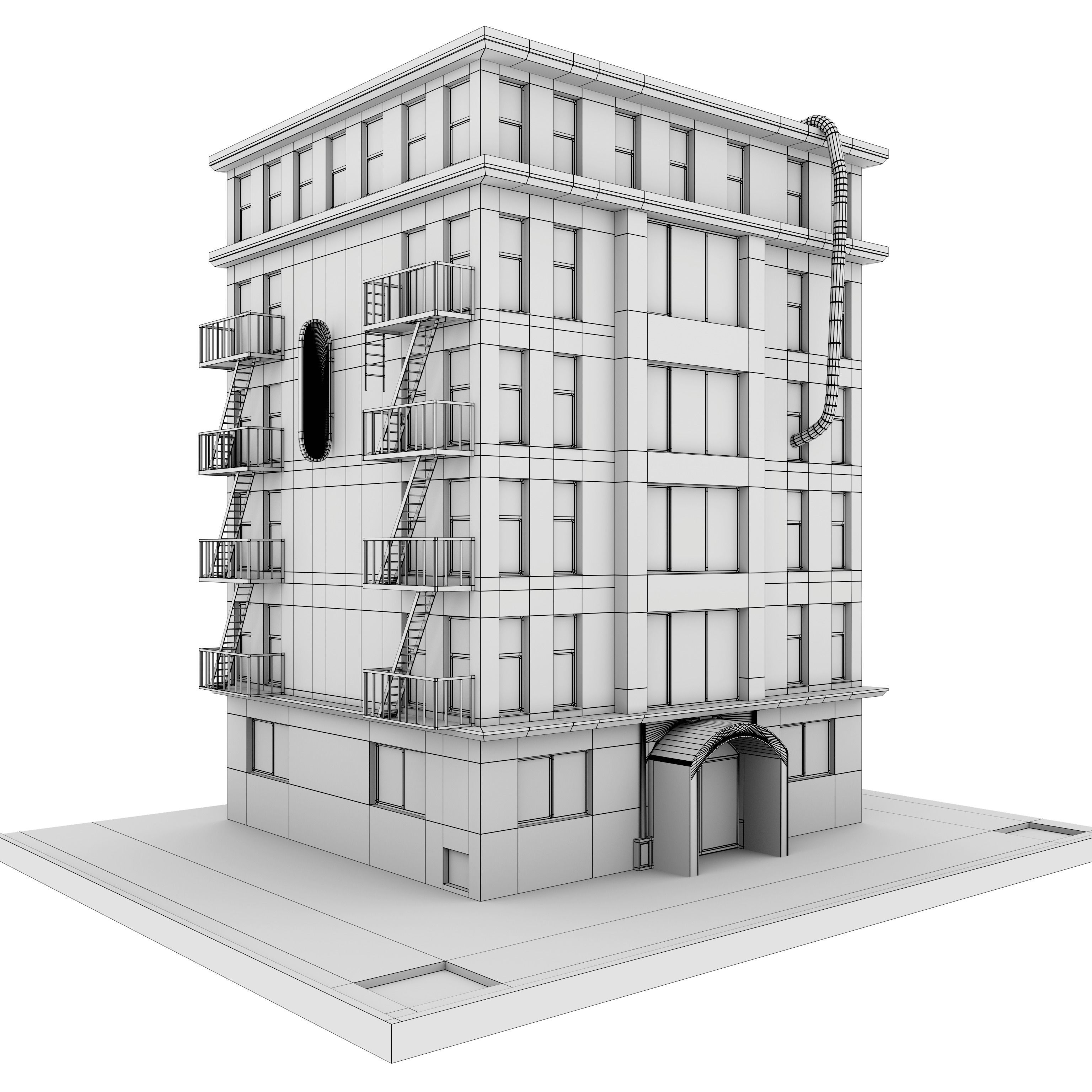 3D model Building 02 VR / AR / low-poly | CGTrader