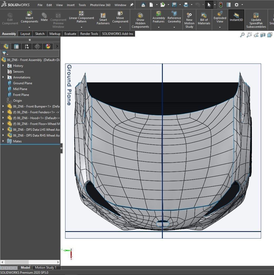 86 ZN6 Front Assembly Exterior Surfaces - 3D Laser-Scanned 3D model ...
