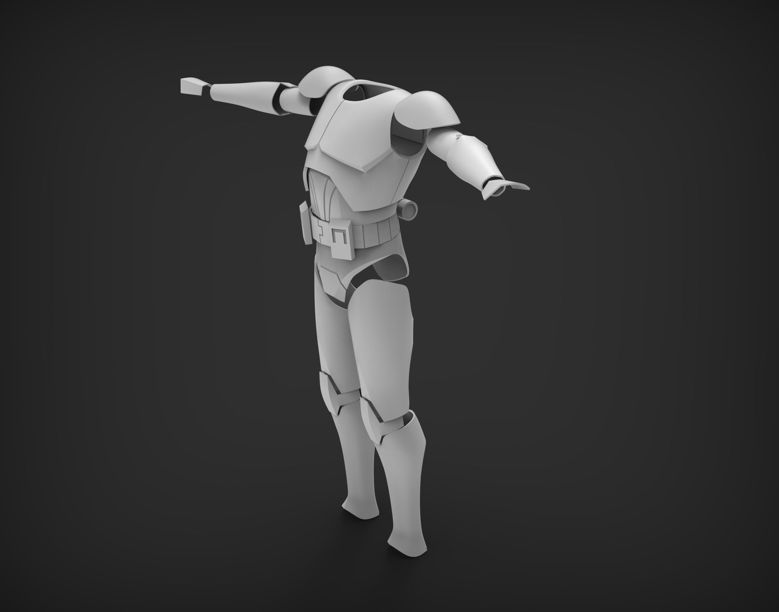 Clone Trooper Armor Animated Phase 2 TCW 3D Print STL Files 3D model 3D ...