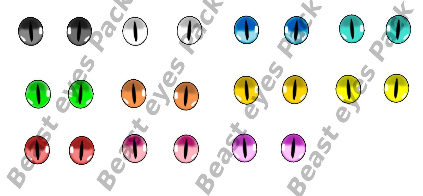 Anime Beast Eyes Texture Pack Texture | CGTrader