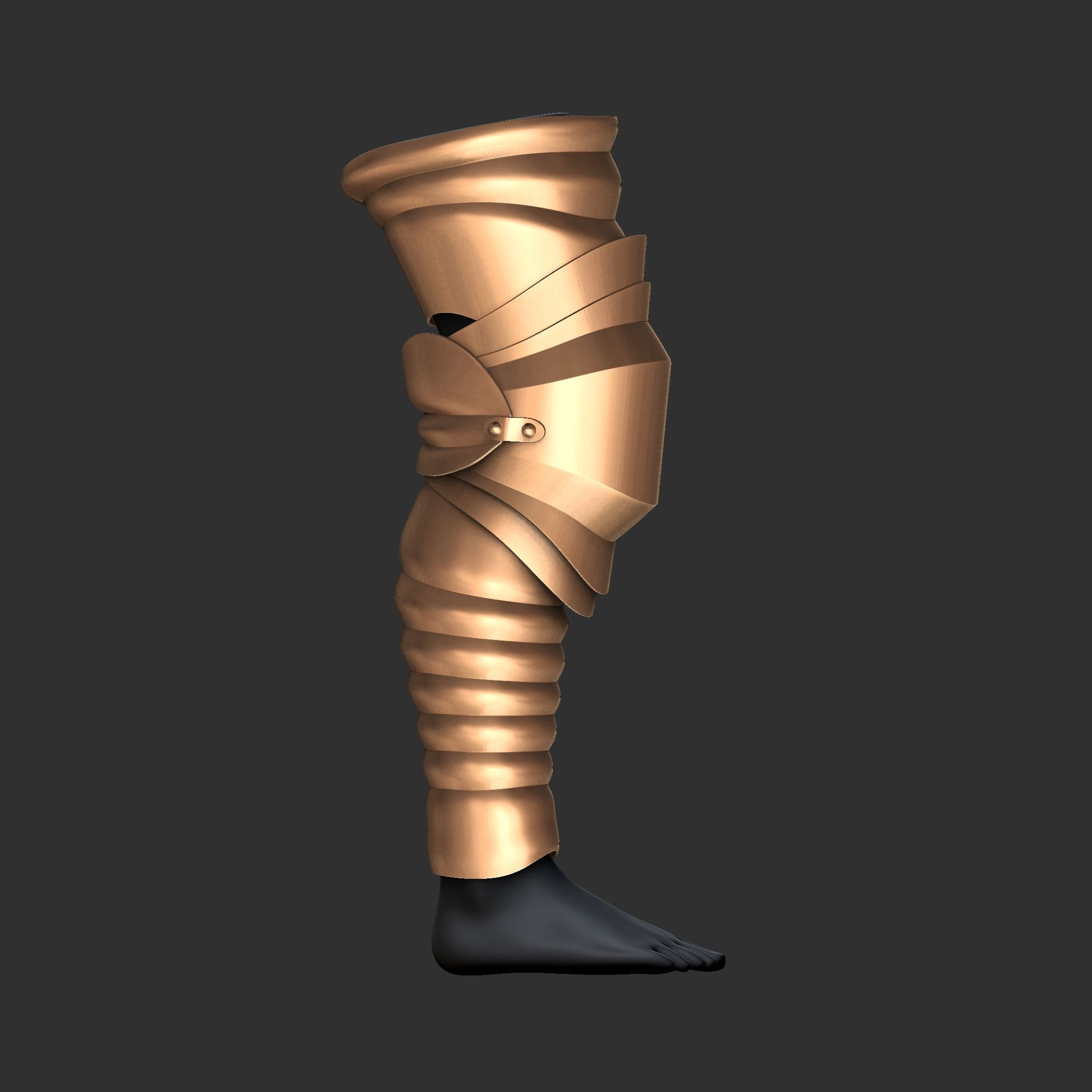 3D model Leg Armor Highpoly and Lowpoly With UVs Vol 1 VR / AR / low ...