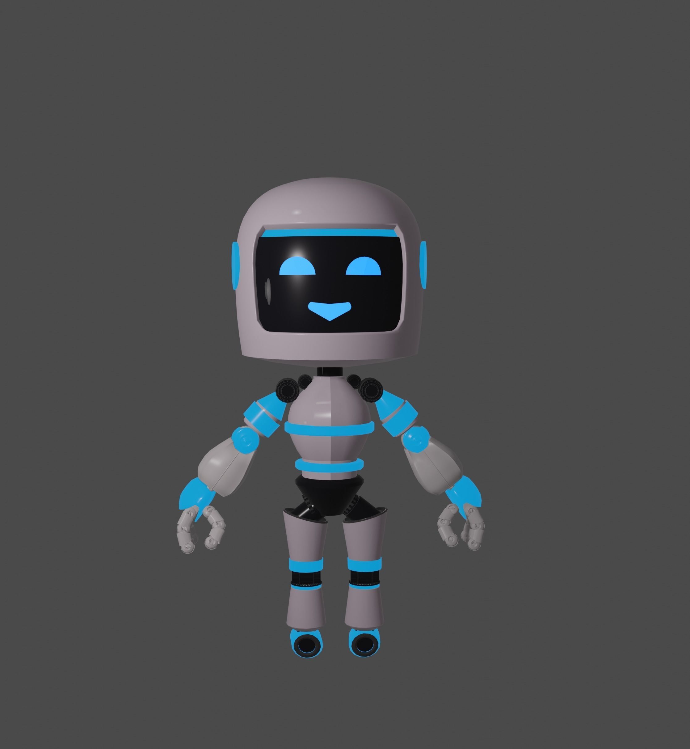 Cute Robot android model 3D model | CGTrader
