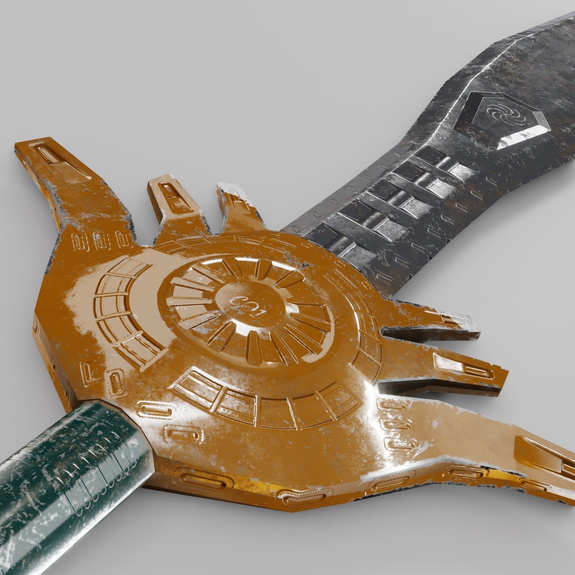 3D model Sword Iron - Elvish Basic Iron Sword Game Ready and Low Poly ...