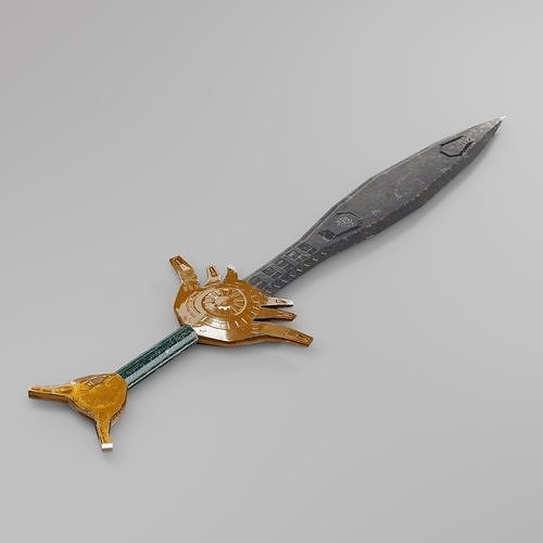 3D model Sword Iron - Elvish Basic Iron Sword Game Ready and Low Poly ...