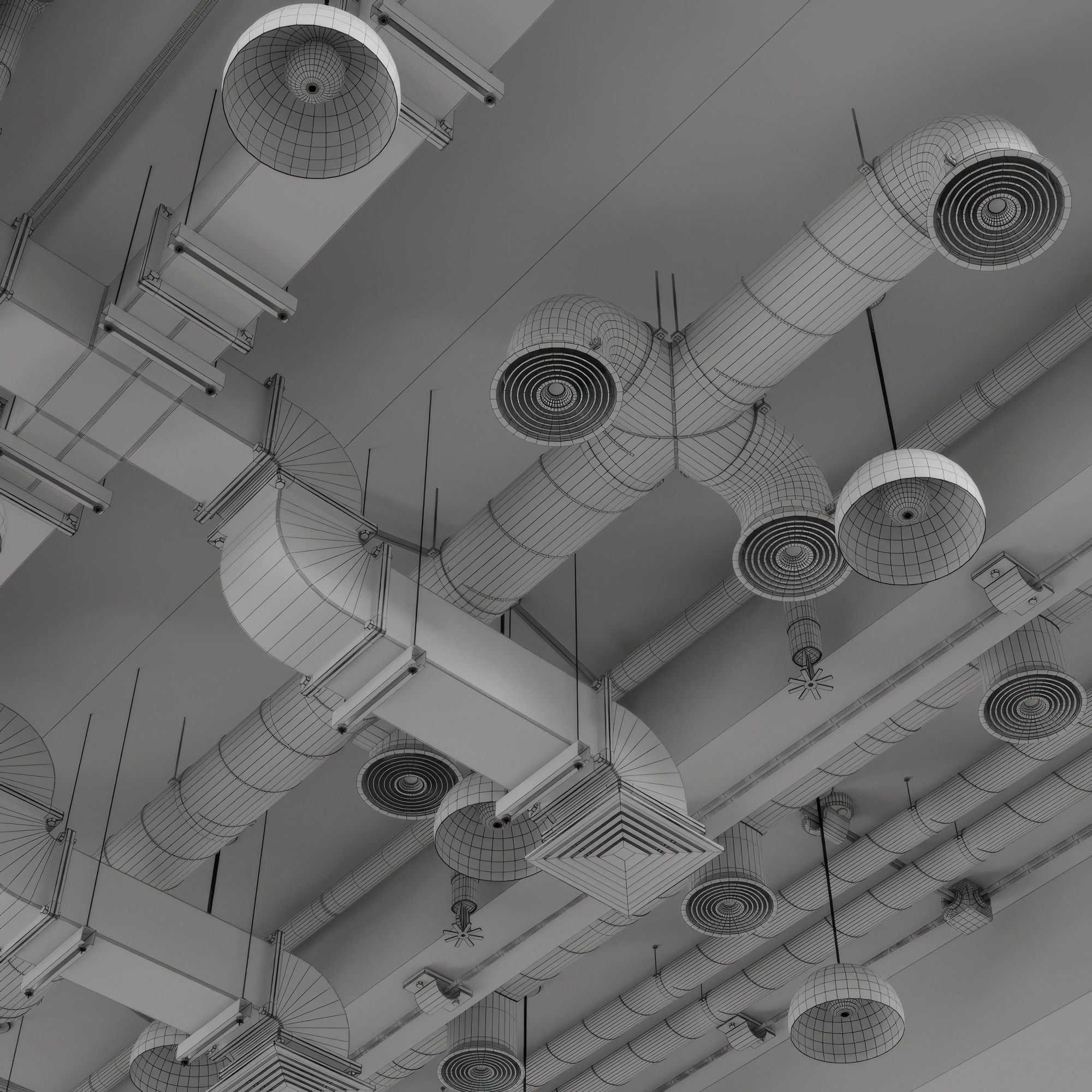 Mechanical Ceiling 3D model | CGTrader