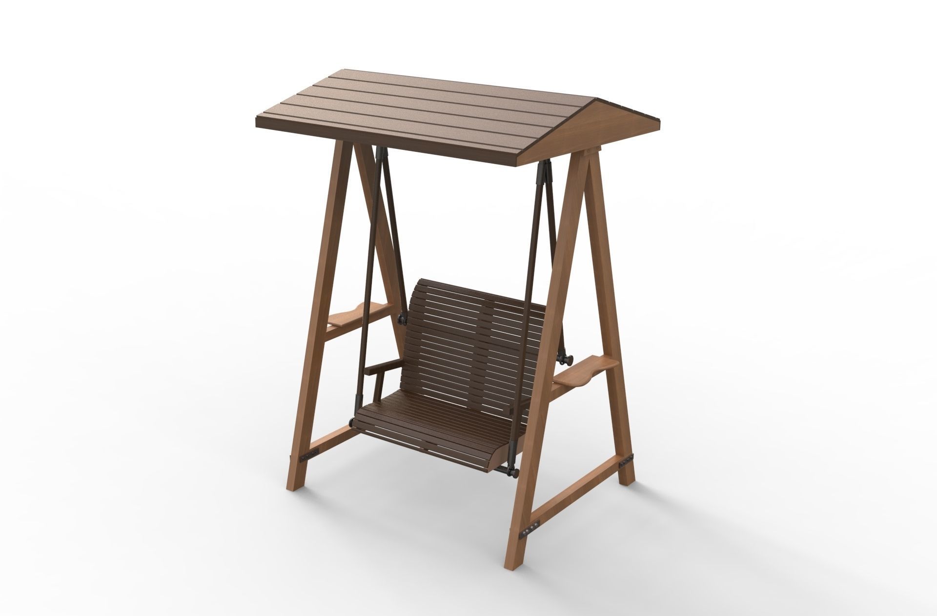 swings set playground 3d Model wood 3D model | CGTrader