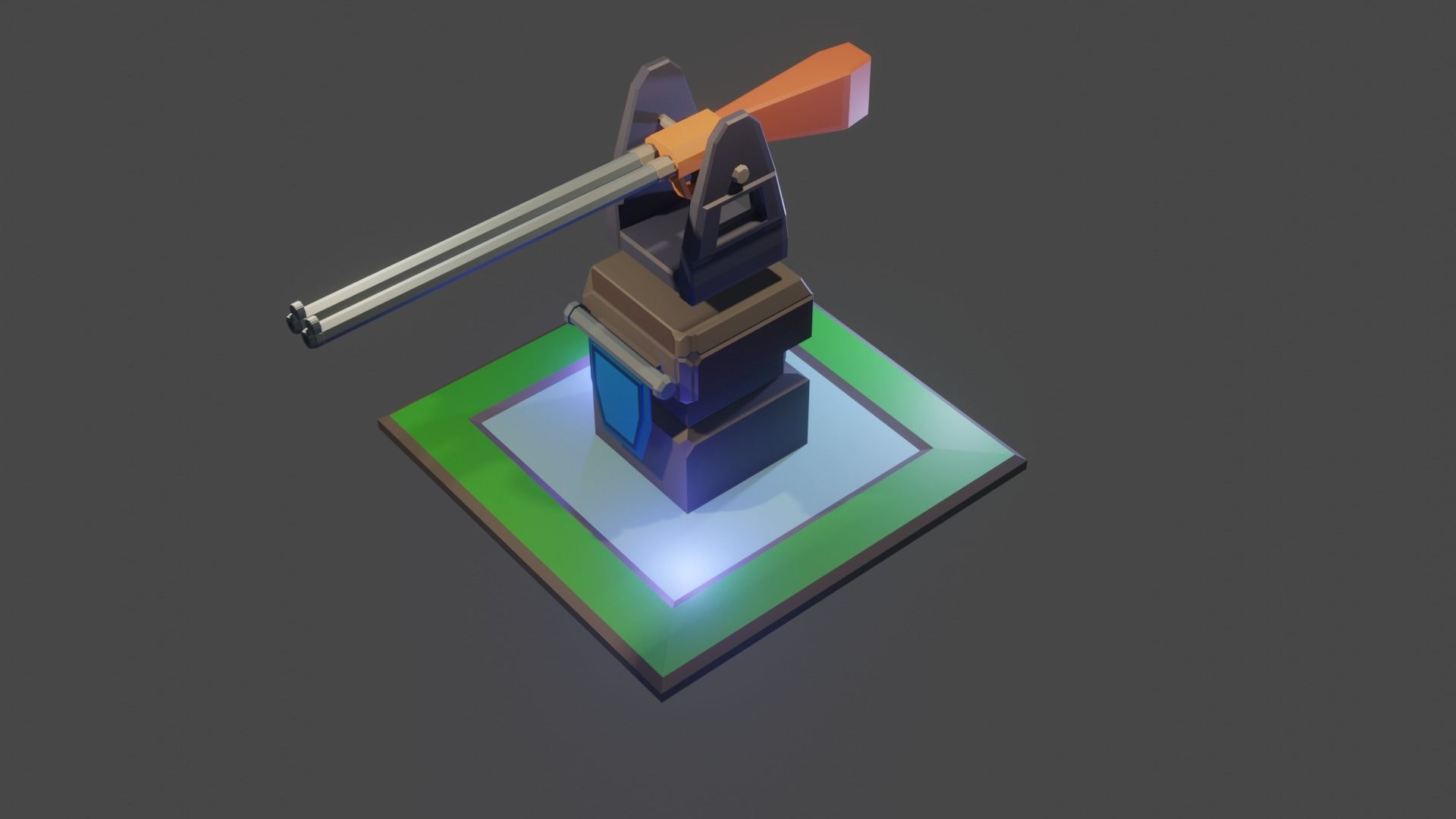 3D model Double barrel shotgun base defend VR / AR / low-poly | CGTrader