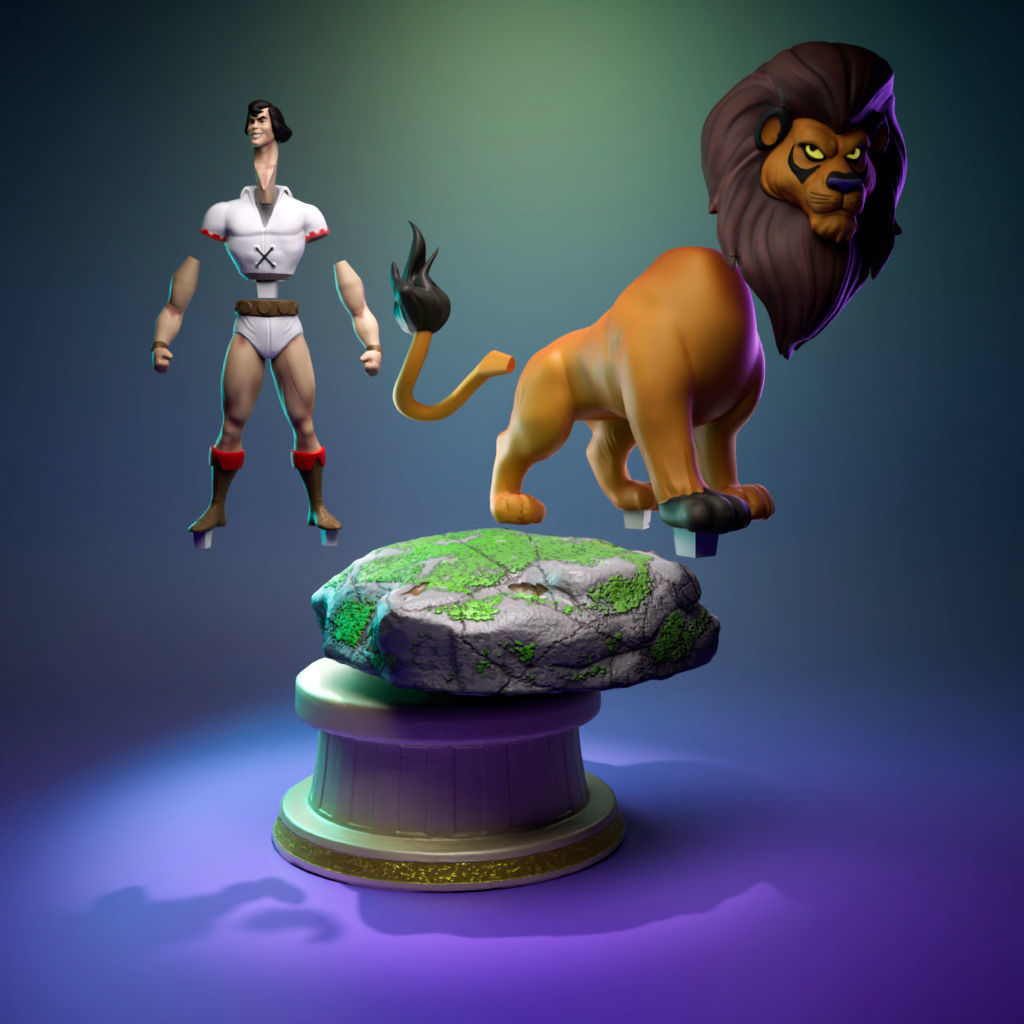 Samson and Goliath 3D model 3D printable | CGTrader